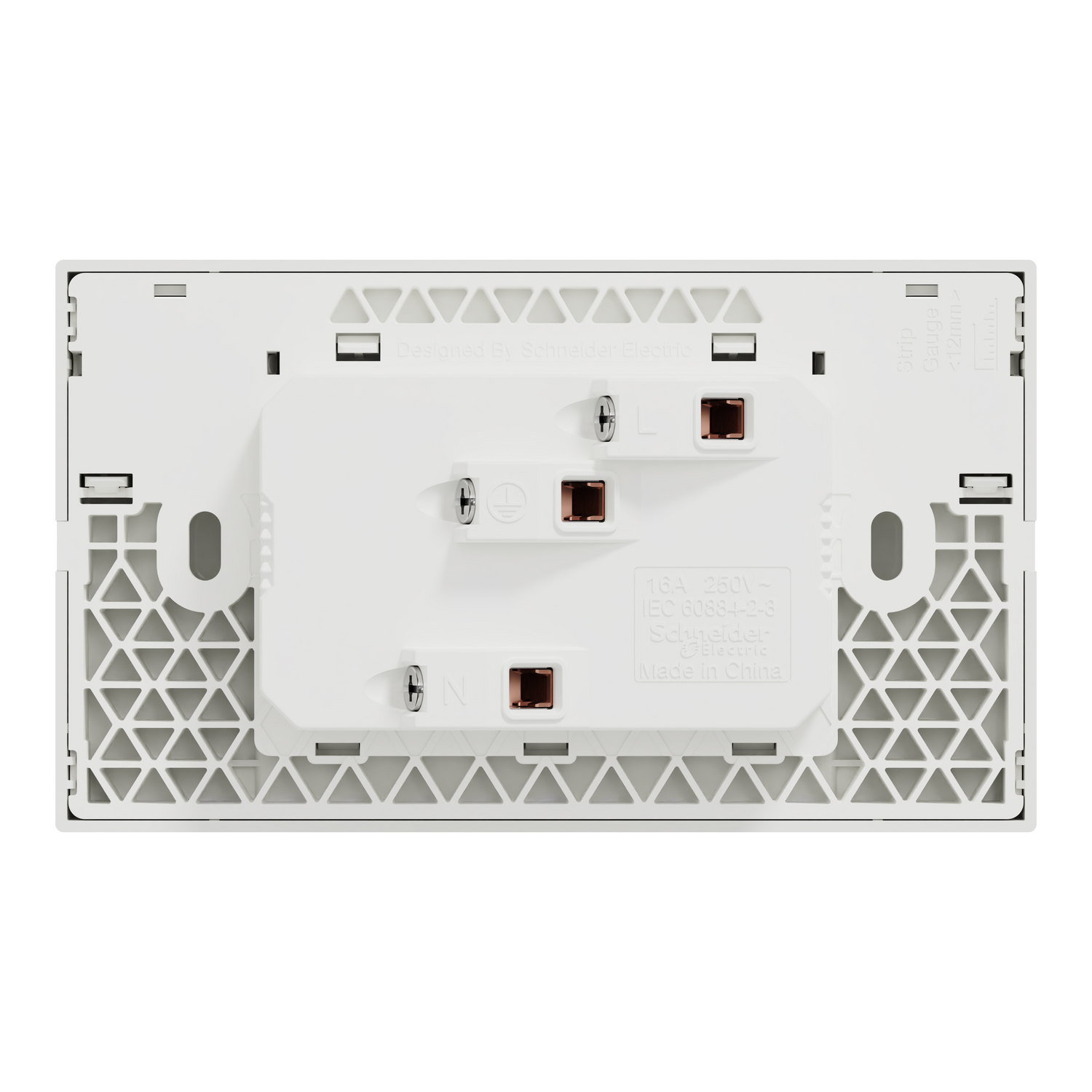 M3TS_SIS_WE - Socket outlet, Miluz E, 16A,250V, 3 pin, 2 gangs, universal, white | Schneider ...