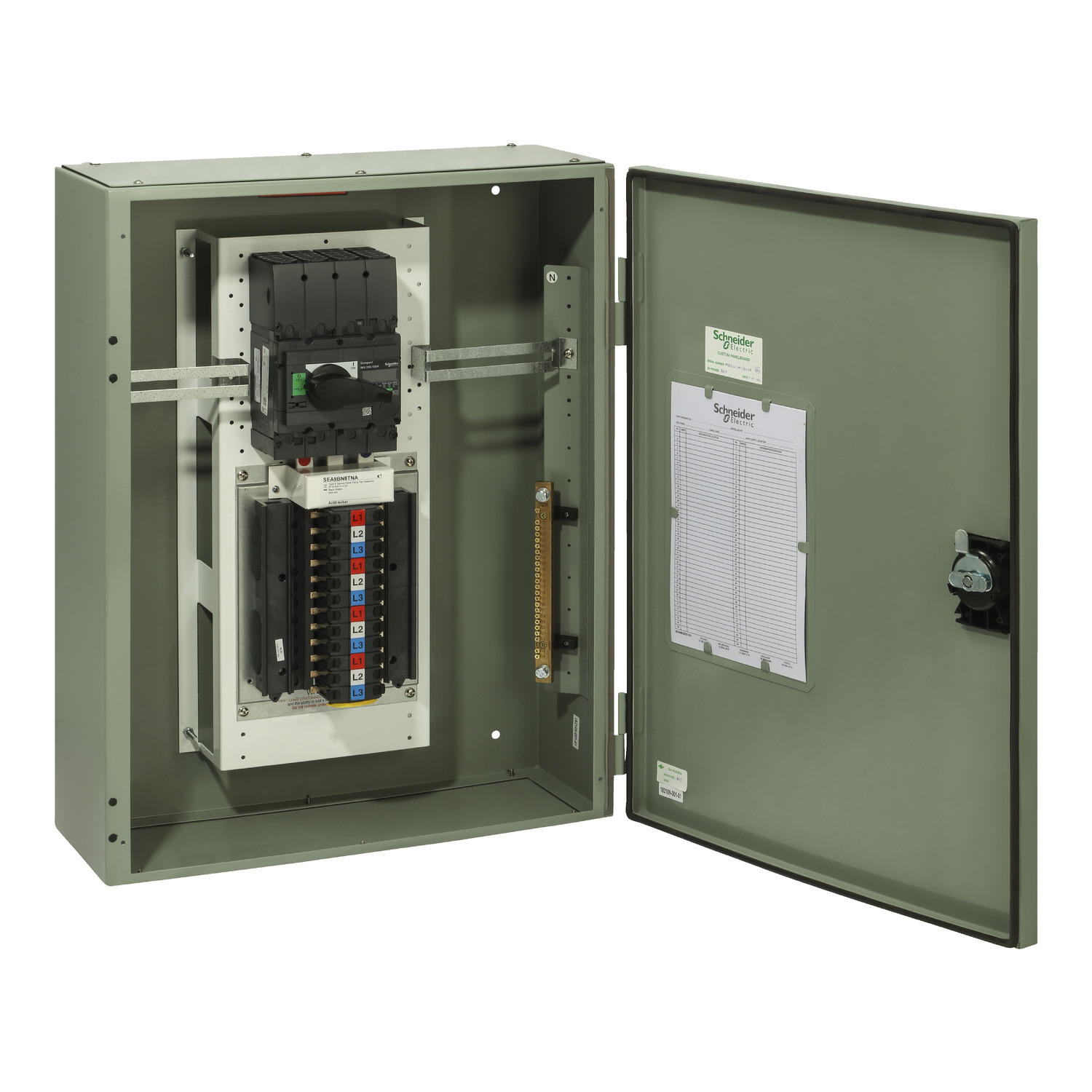 MB224CM1 - MB Isobar standard distribution board, Acti9, 24 poles, 160A main switch, 18mm, IP42 ...