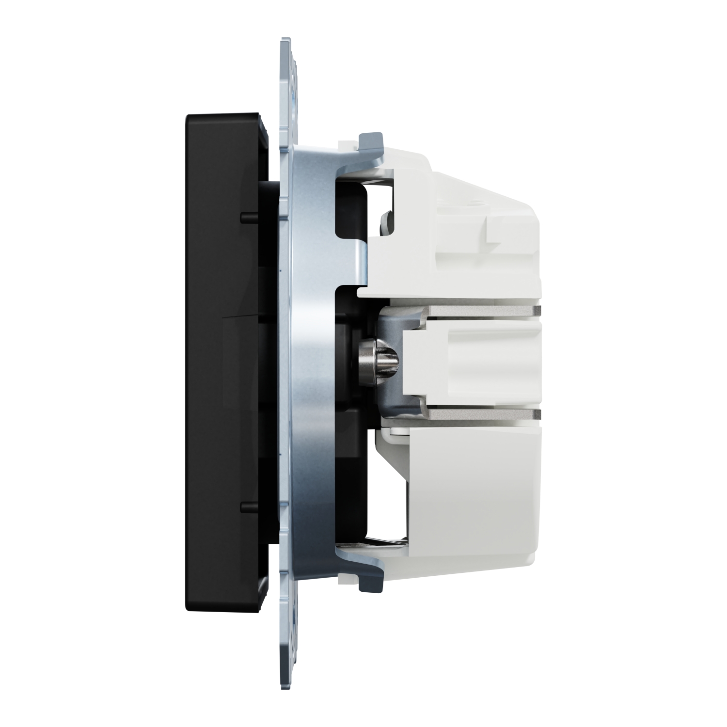 MEG2301-0403 - SCHUKO-Steckdose, Steckklemmen, schwarz matt, System M ...