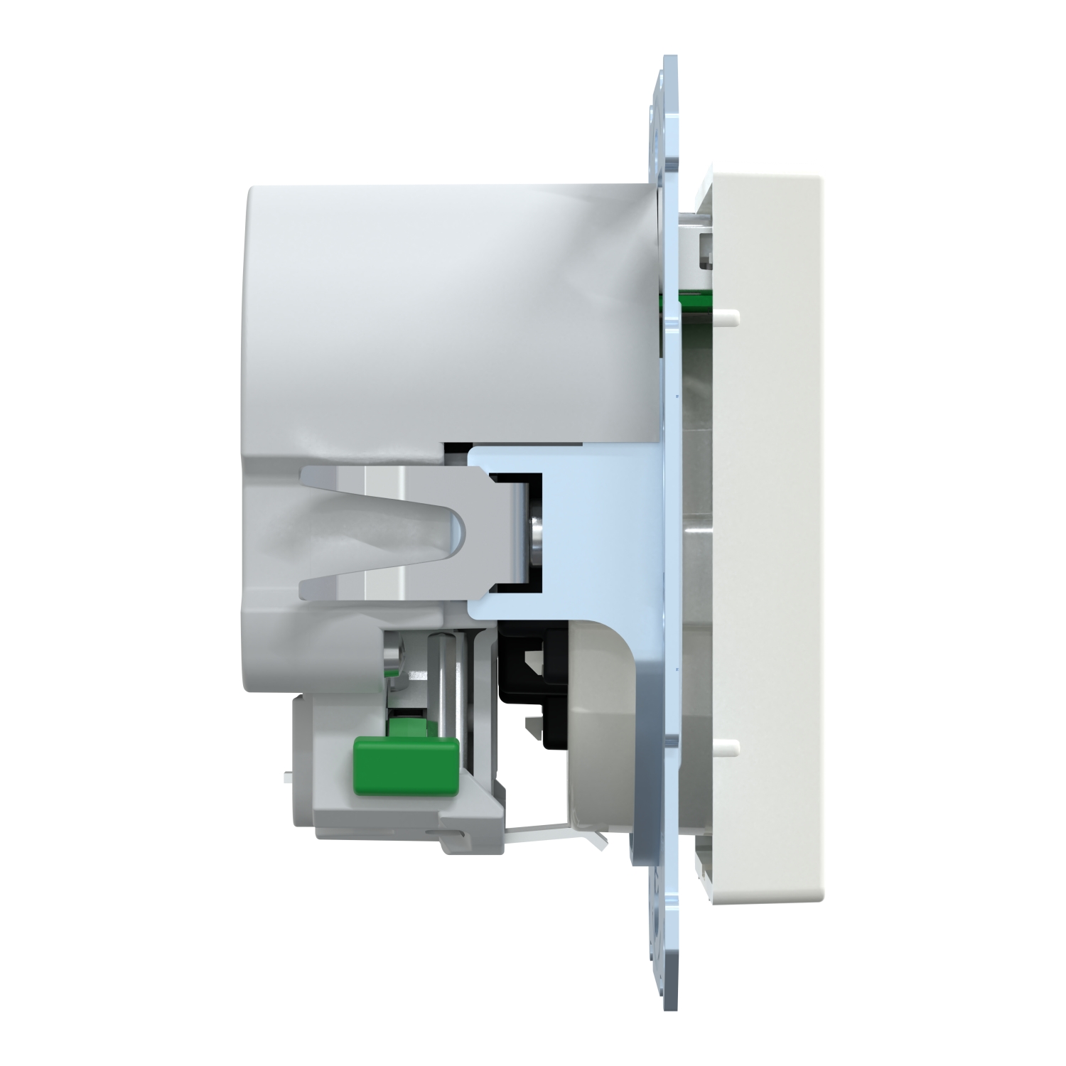 MEG2366-0319 - Schuko Steckdose mit USB Ladegerät, polarweiß glänzend ...