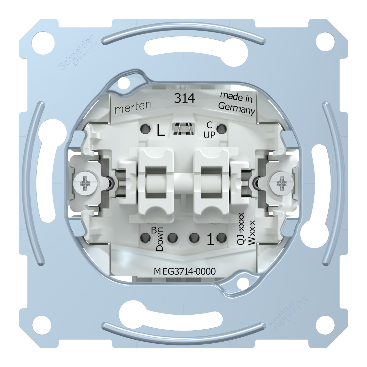 MEG3714-0000 - 2 Shutter control, Merten inserts, mechanism with fixing ...