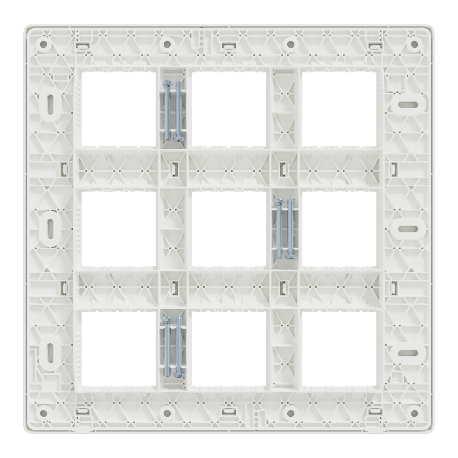 MLCP18M_WH - Cover frame, Miluz Lara, 18 module, white | Schneider ...