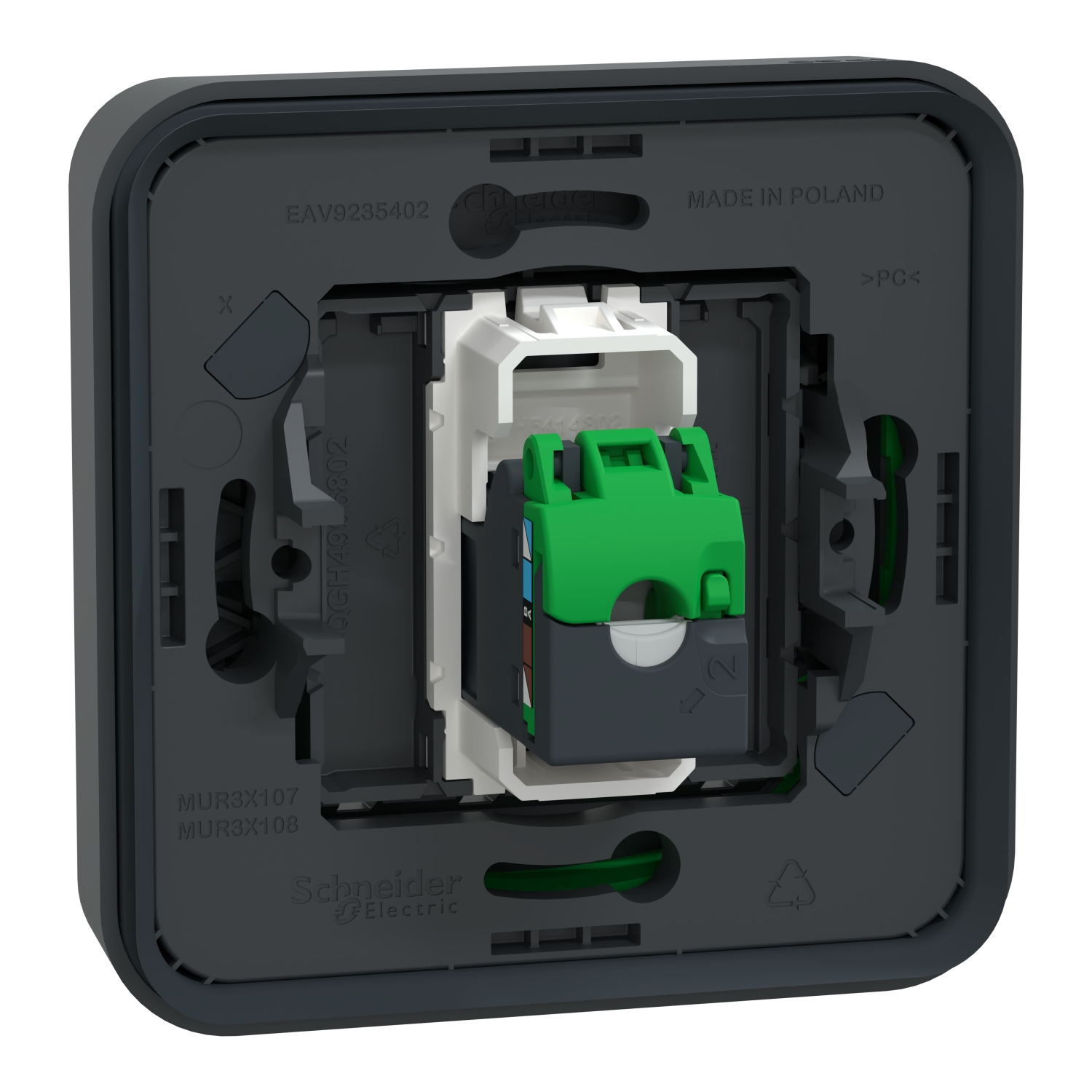 MUR35038 - Mureva Styl - Prise RJ45 cat 6A blindé STP FTP - composable ...