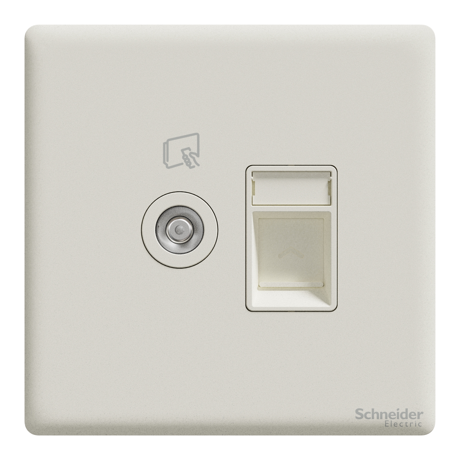 NP132TVRJS4_SG_C1 - Unica, TV-Telephone socket, 2 gang, shuttered ...