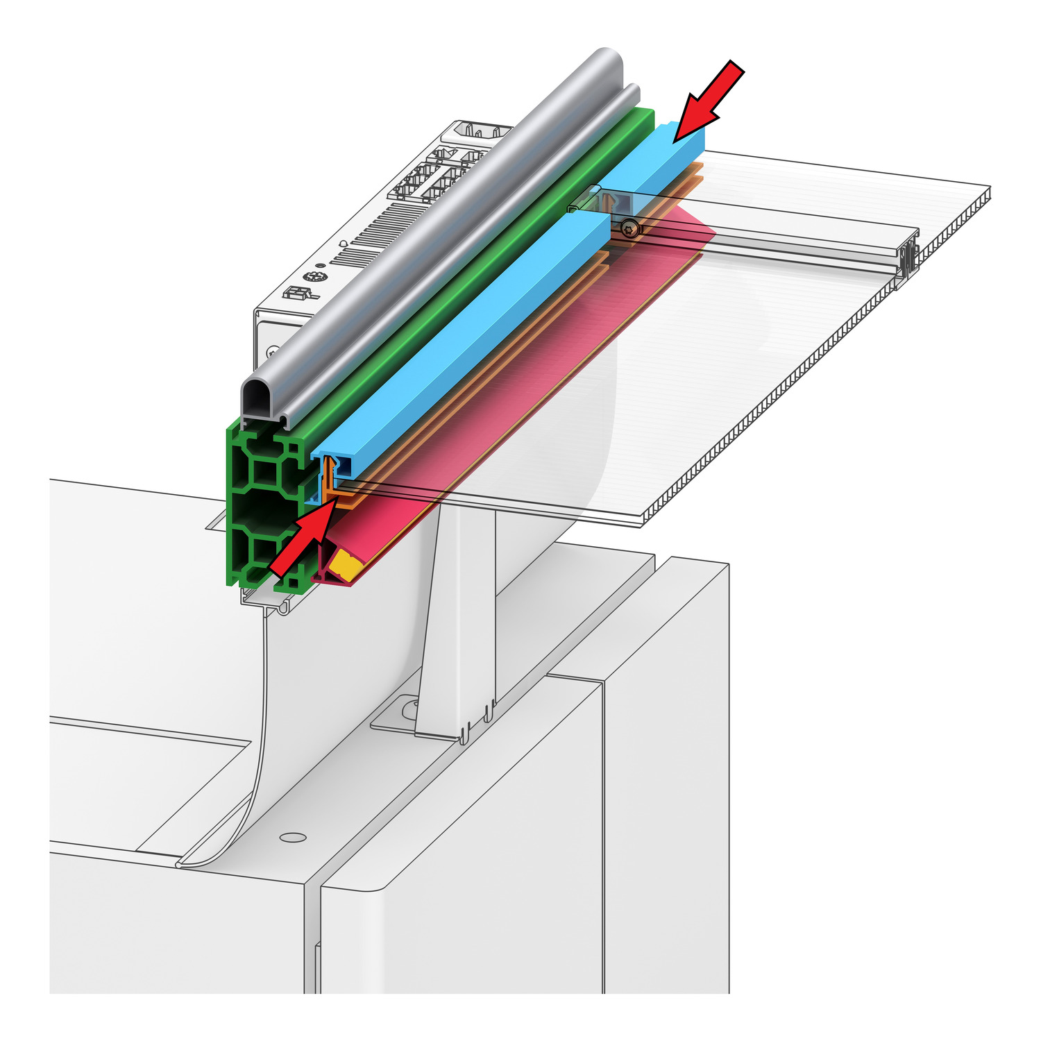 NSAC2002 - APC NetShelter Aisle Containment, Panel Mounting Rail A&B ...