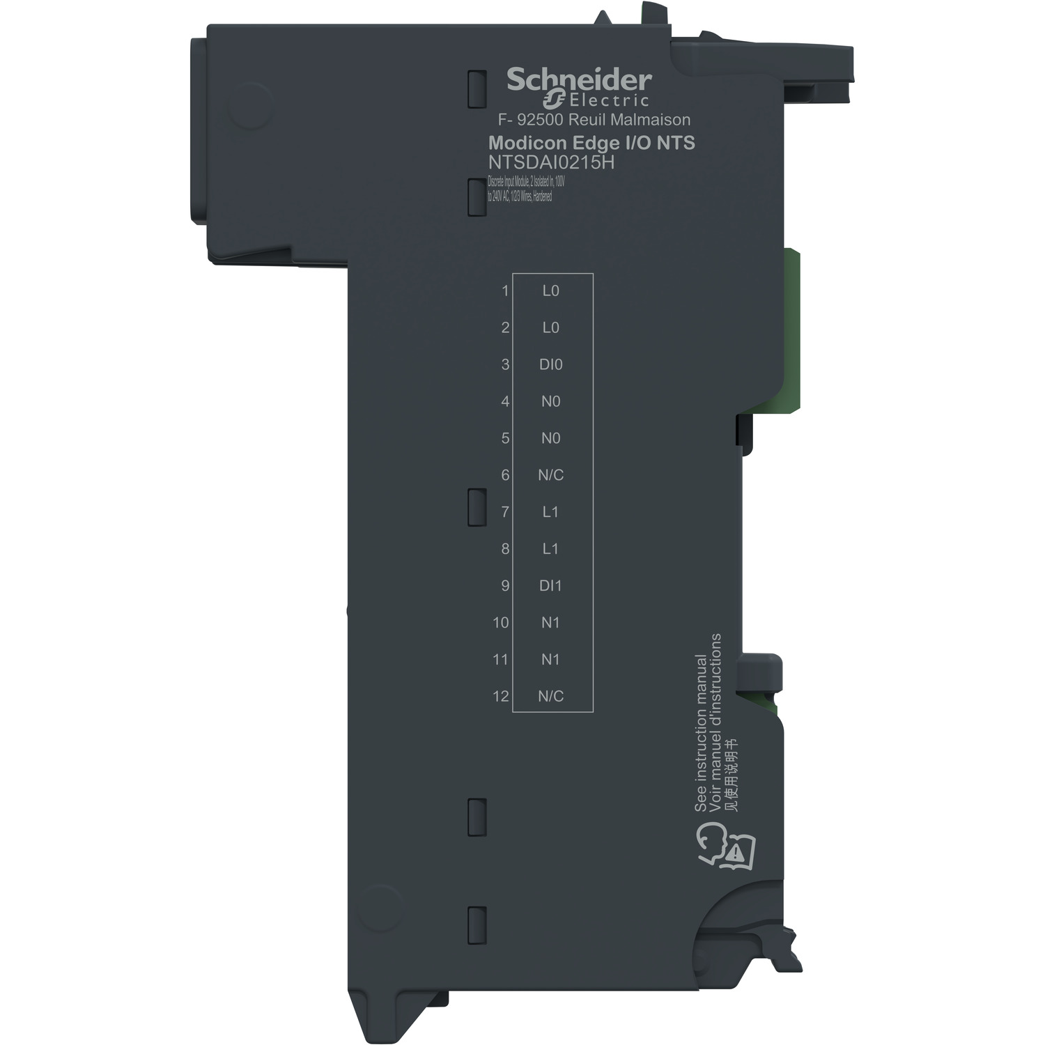 NTSDAI0215H - Discrete Input Module, 2 Isolated In, 100V to 240V AC ...