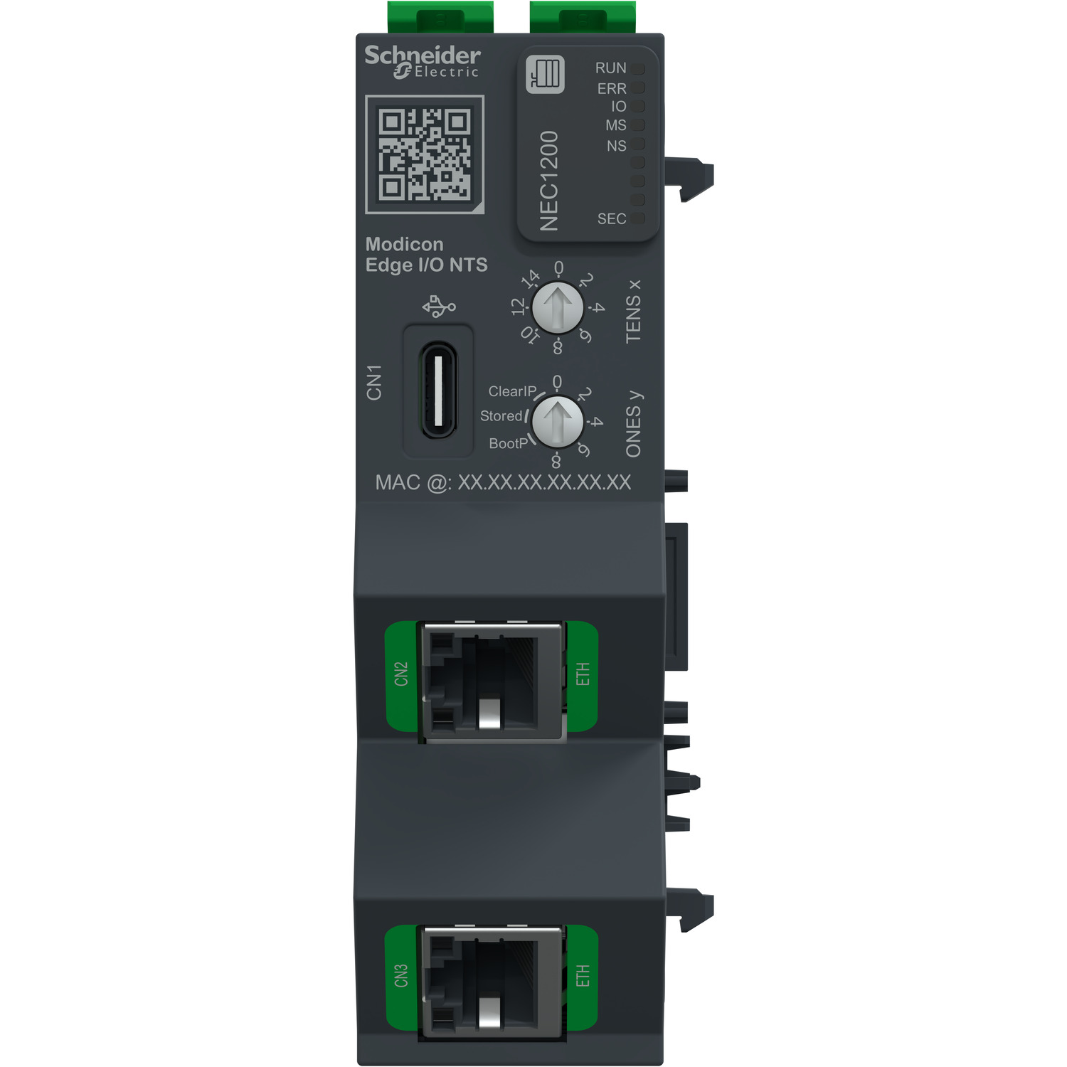 NTSNEC1200K - 以太网接口模块，支持EtherNet/IP和 Modbus TCP, 100Mbps, 2 RJ45接口 ...