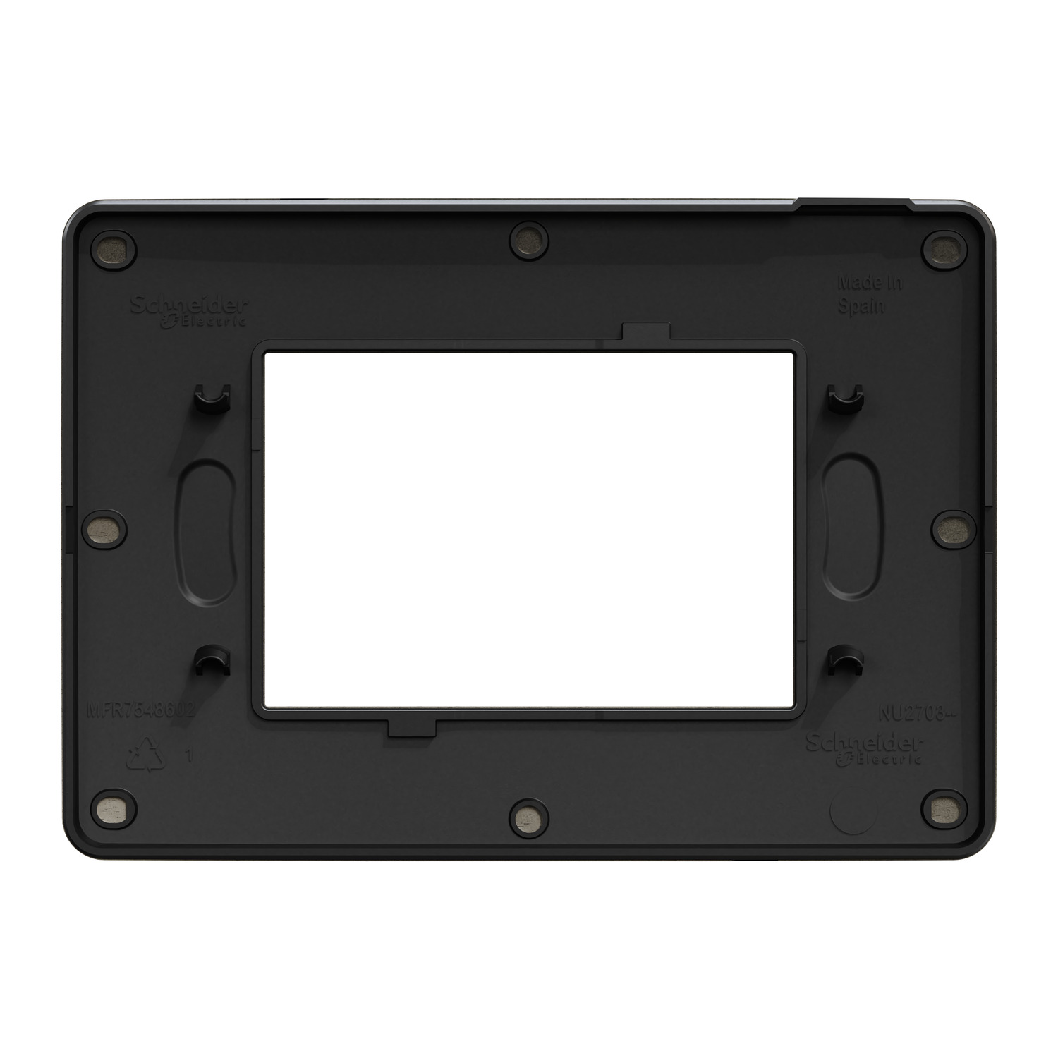 NU270353M - Cover frame, New Unica, 1 gang, 3 modules, dark aluminium ...