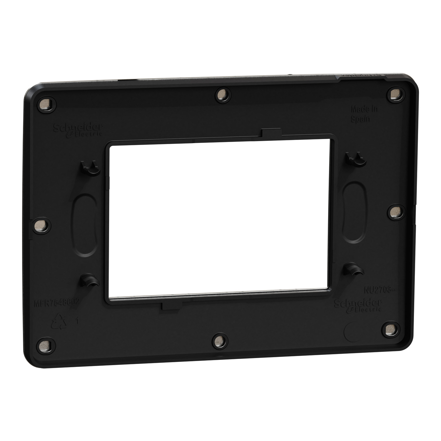 NU270356M - Cover frame, New Unica, 1 gang, 3 modules, white aluminium ...
