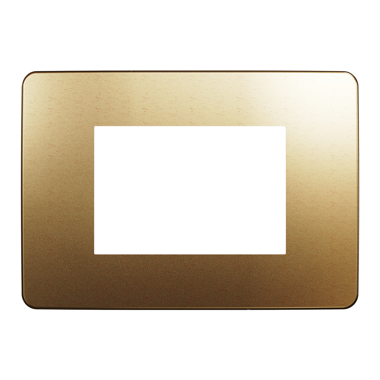 NU270357M - Cover frame, New Unica, 1 gang, 3 modules, copper and white ...