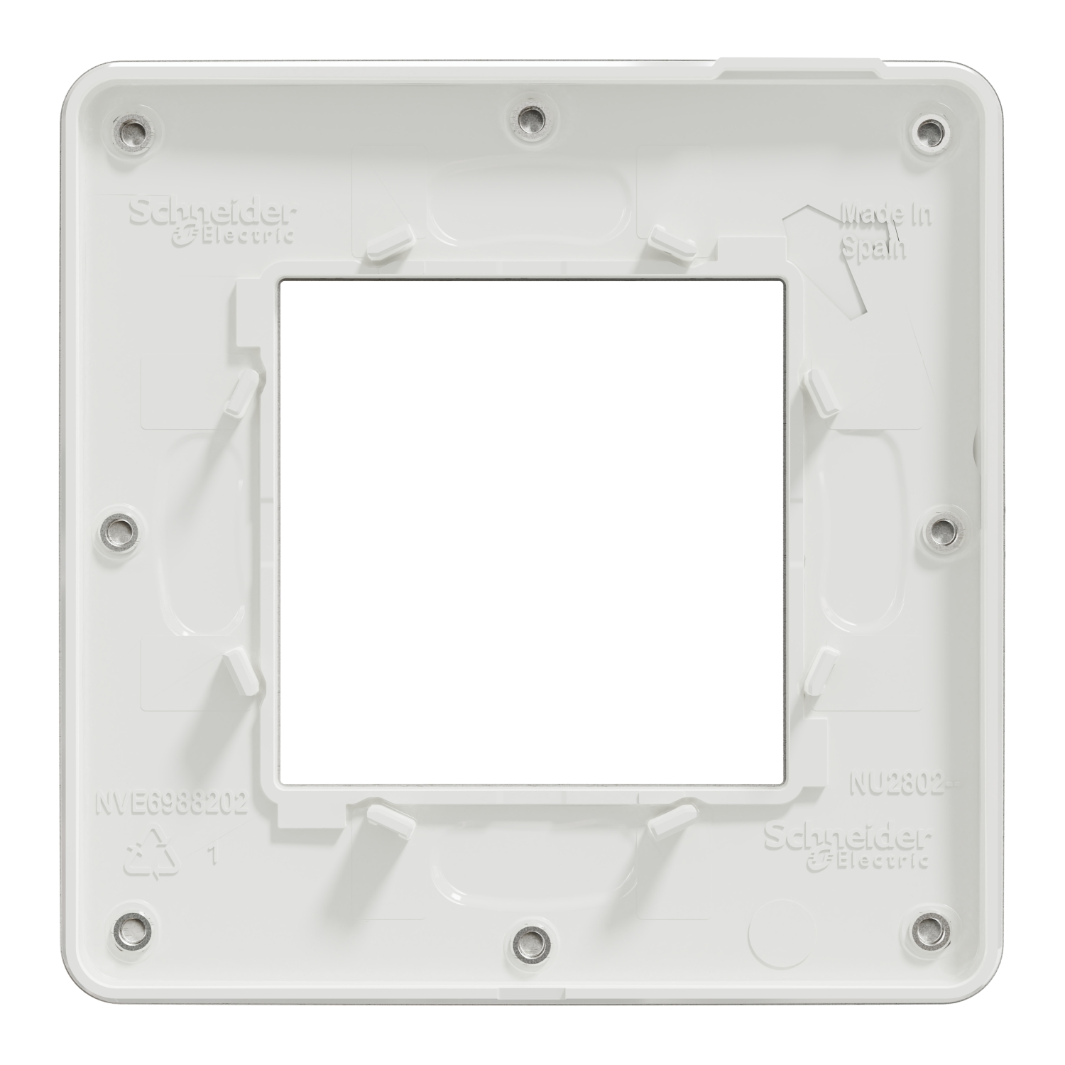 NU280255M - Cover frame, New Unica, 1 gang, 1 x 2 modules, white ...
