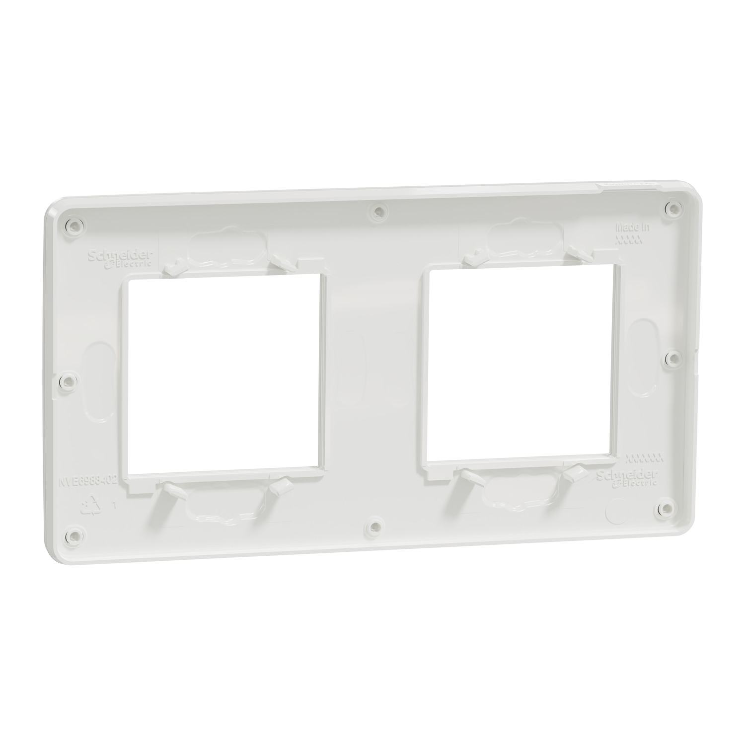 NU280418 - Cover frame, Unica Studio Color, 2 gangs, white | Schneider ...
