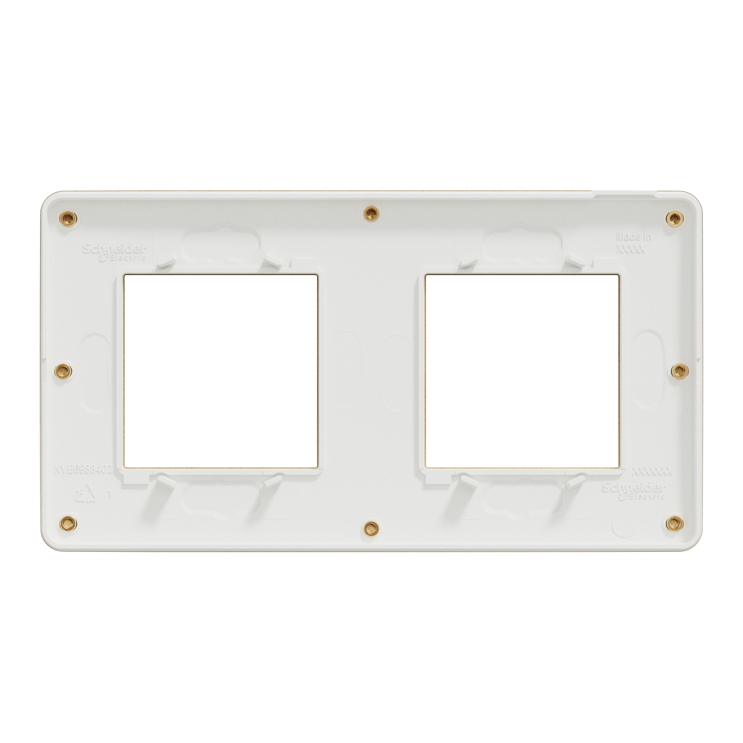 NU280457M - Cover frame, New Unica, 2 gangs, 2 x 2 modules, copper and ...