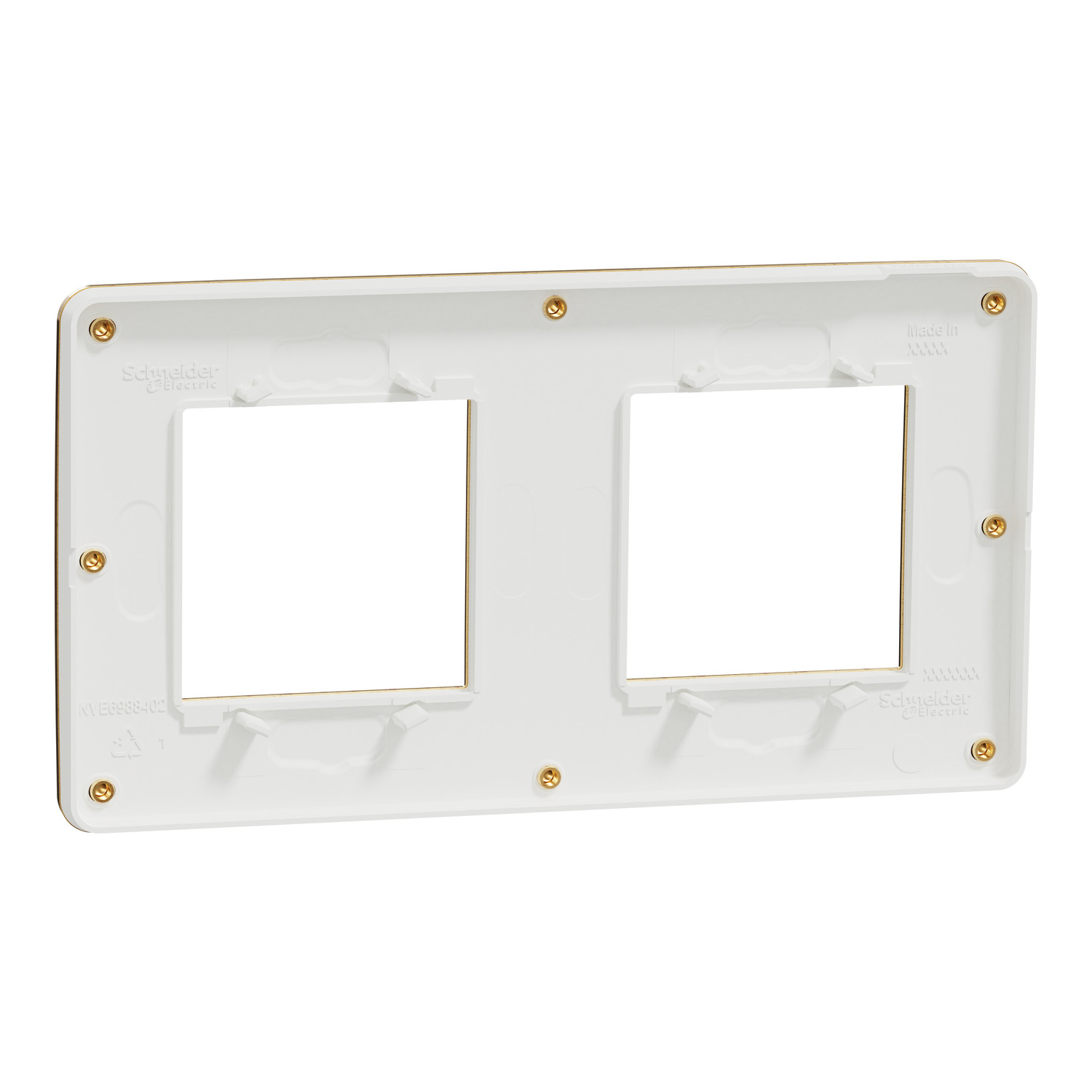 NU280457M - Cover frame, New Unica, 2 gangs, 2 x 2 modules, copper and ...