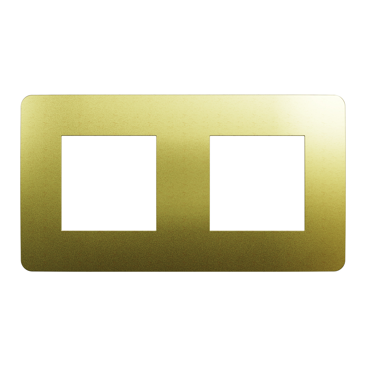 NU280459M - Cover frame, Unica Studio Metal, 2 gangs, gold | Schneider ...