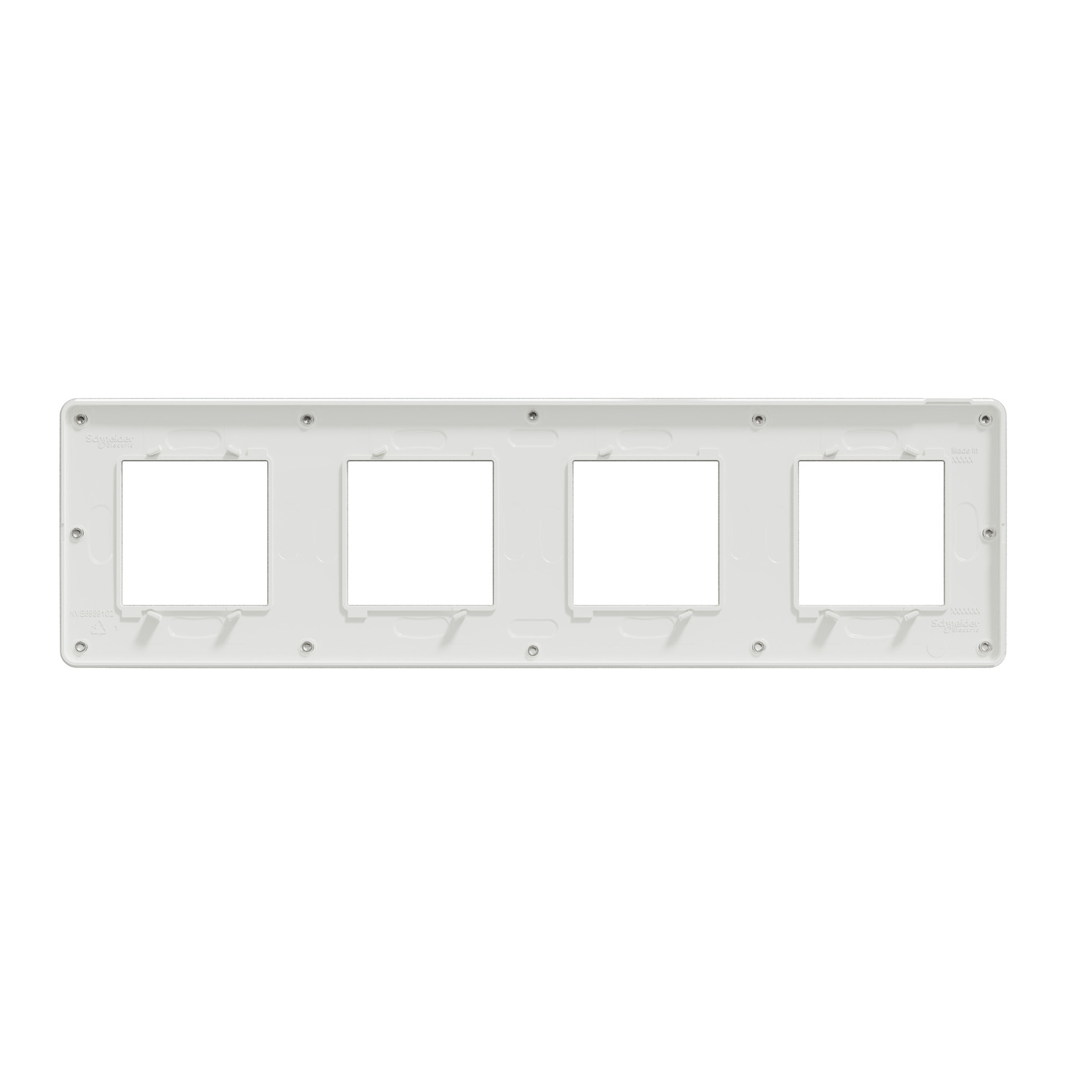 NU280855M - Cover frame, New Unica, 4 gangs, 4 x 2 modules, white ...