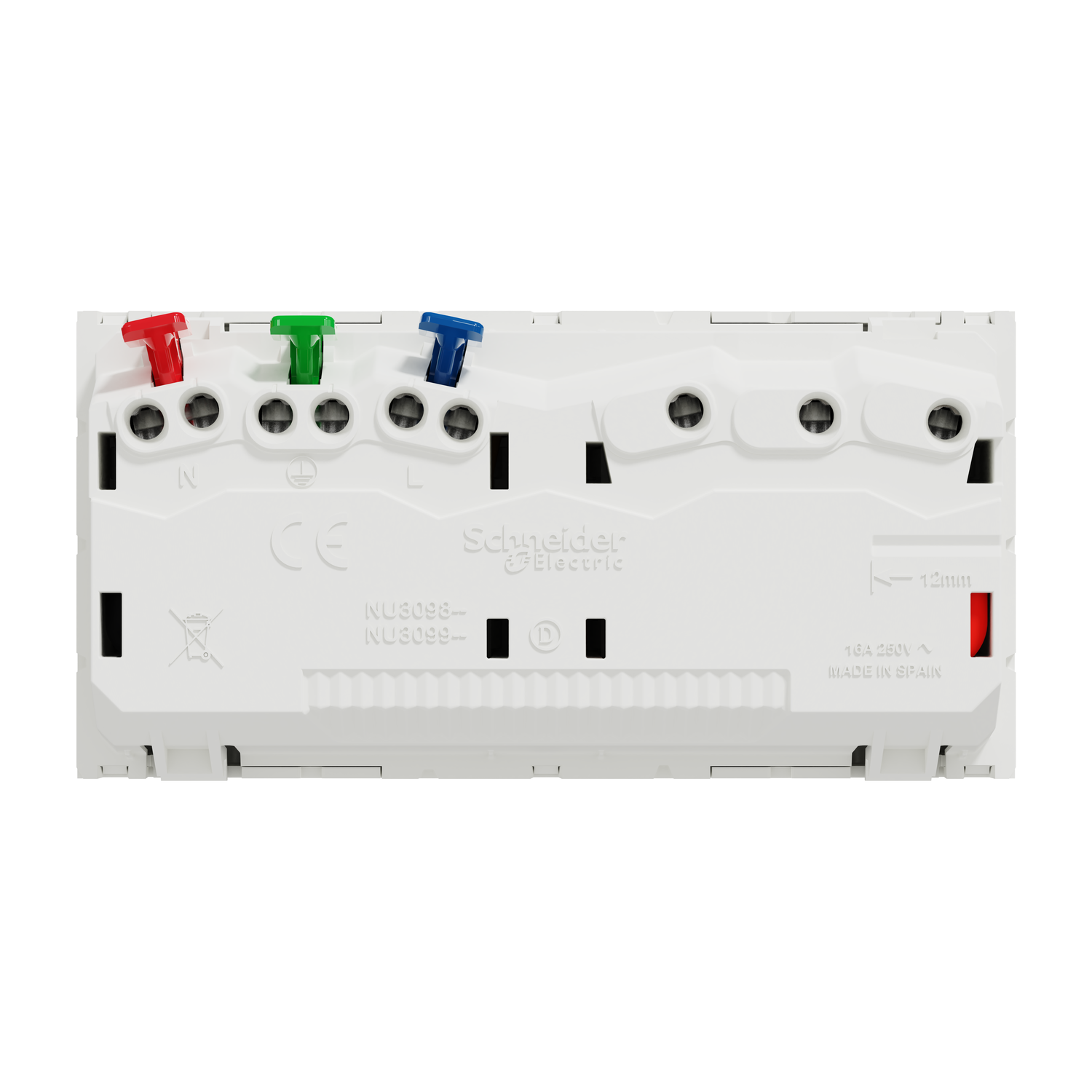 NU309918 - 2 Socket-outlet, New Unica, mechanism, 2P, 16A, Denmark ...