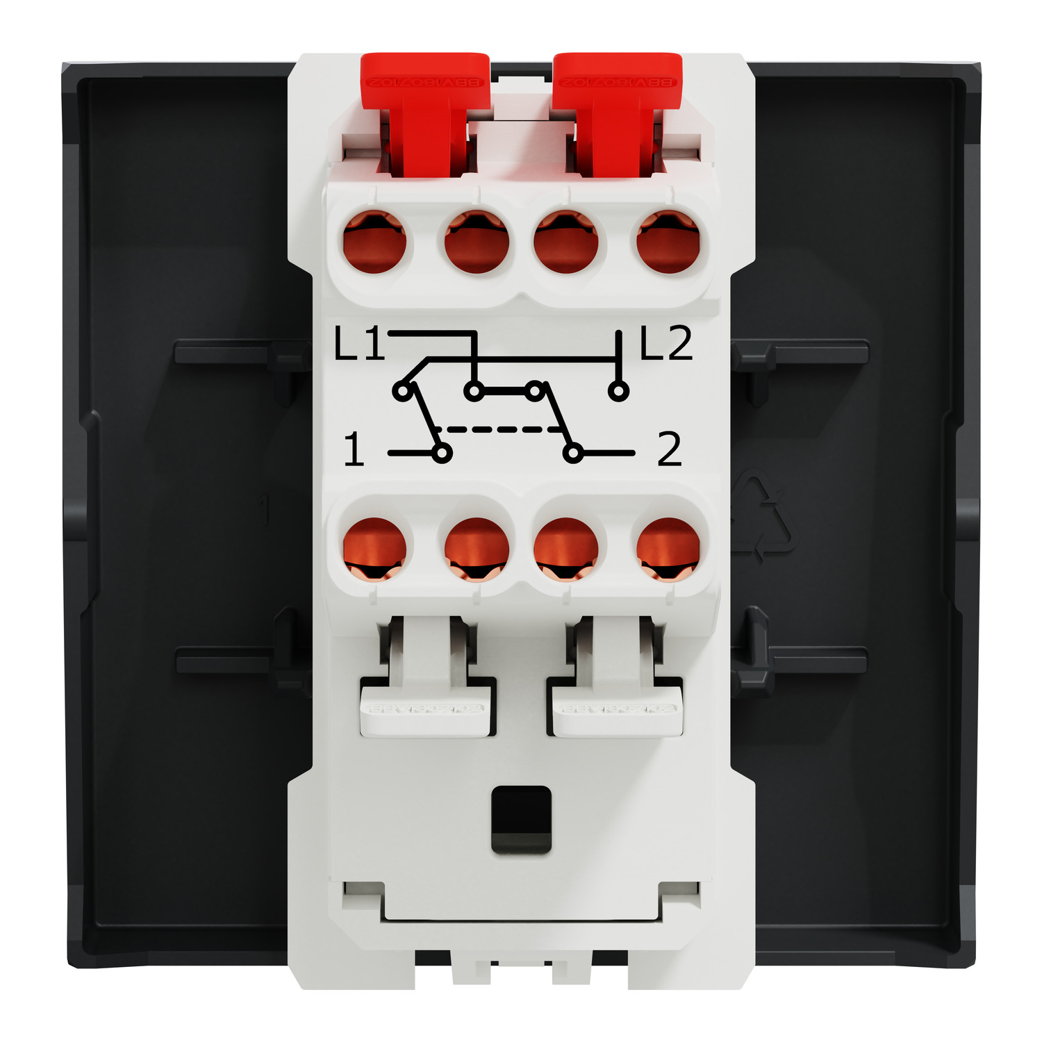 NU320554 - Interrupteur, New unica, intermédiaire, 10AX, 2 modules ...
