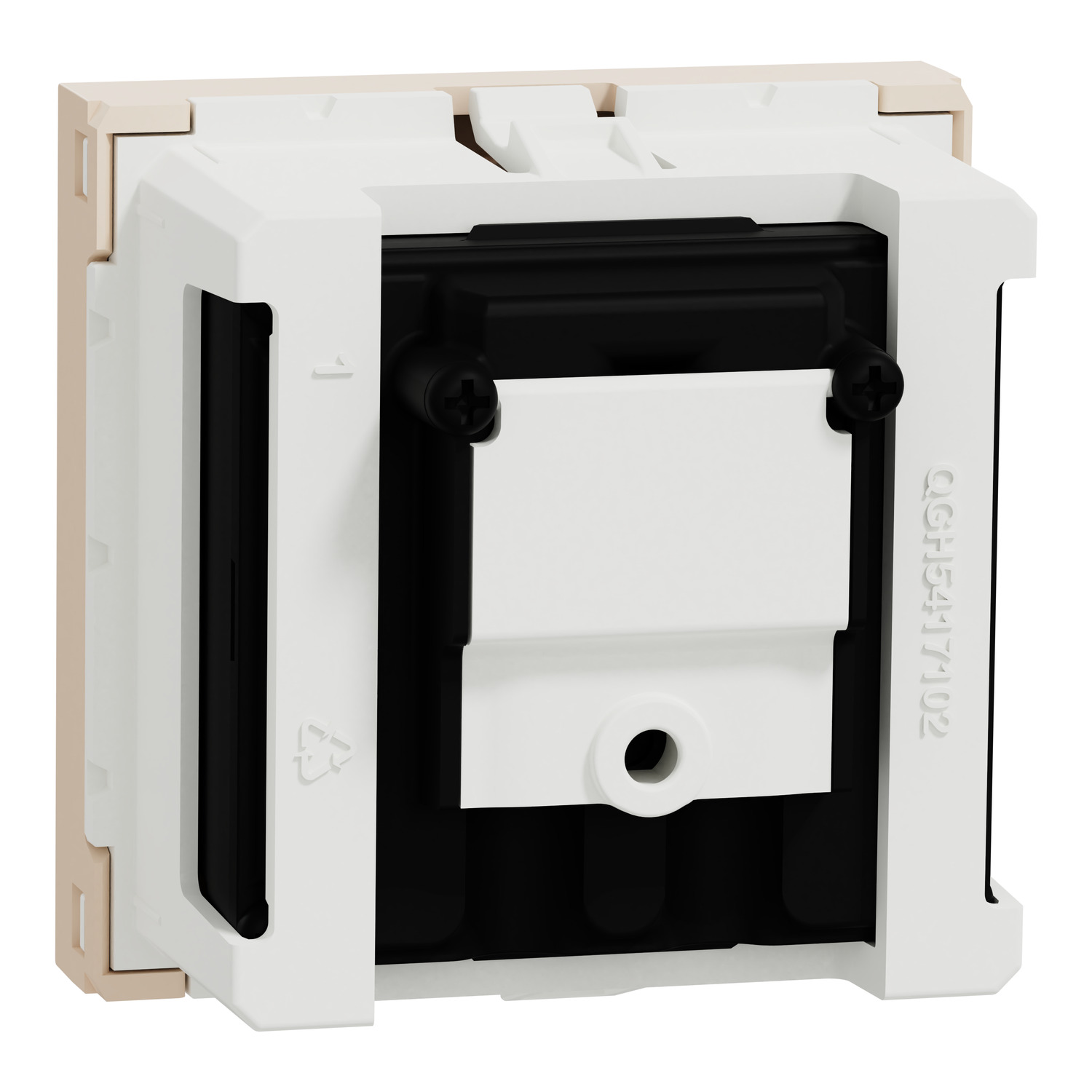 NU345044 - TV/FM/SAT socket, New Unica, 2 modules, male IEC 9.52mm ...