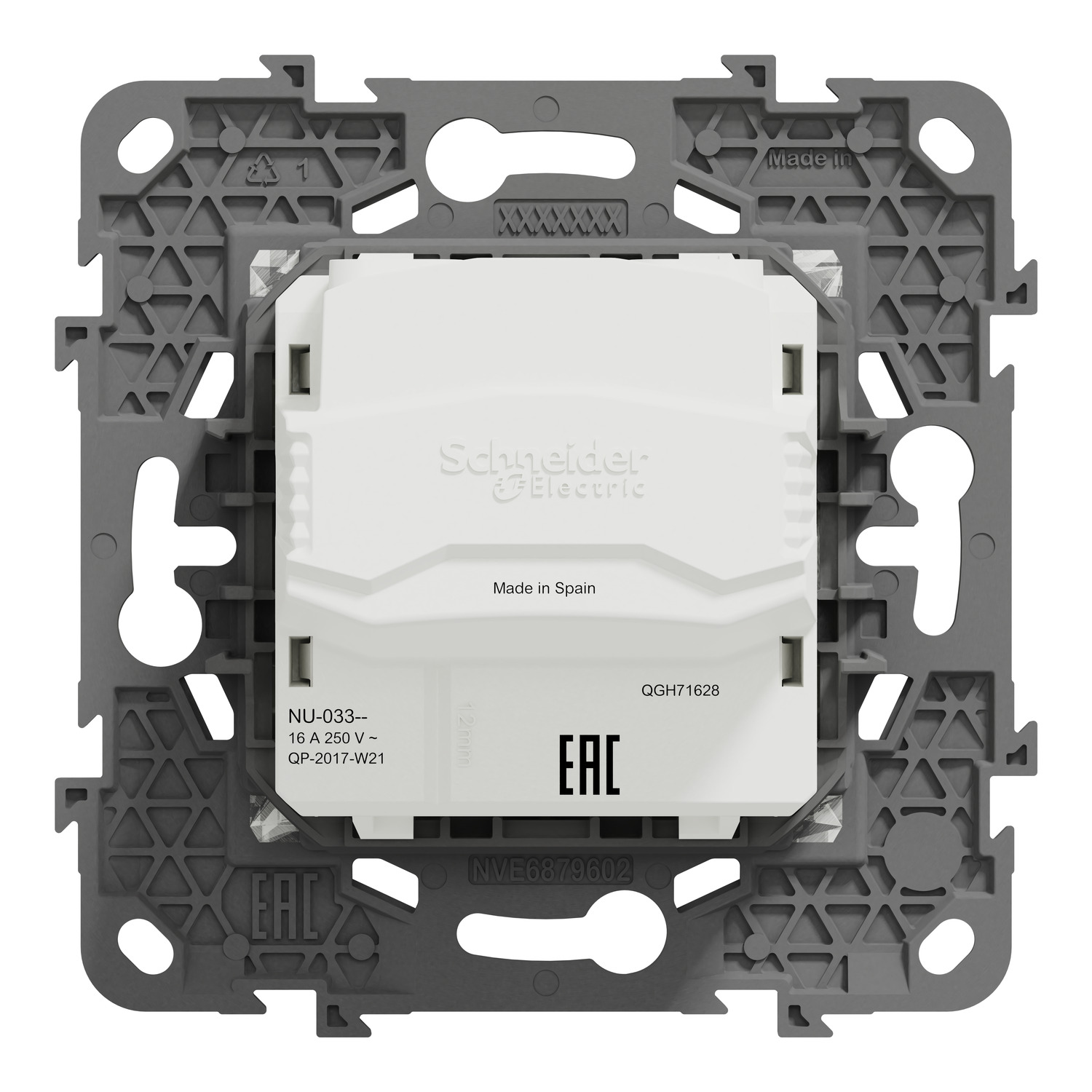 NU503318 - Socket-outlet, New Unica, mechanism with fixing frame, 2P ...