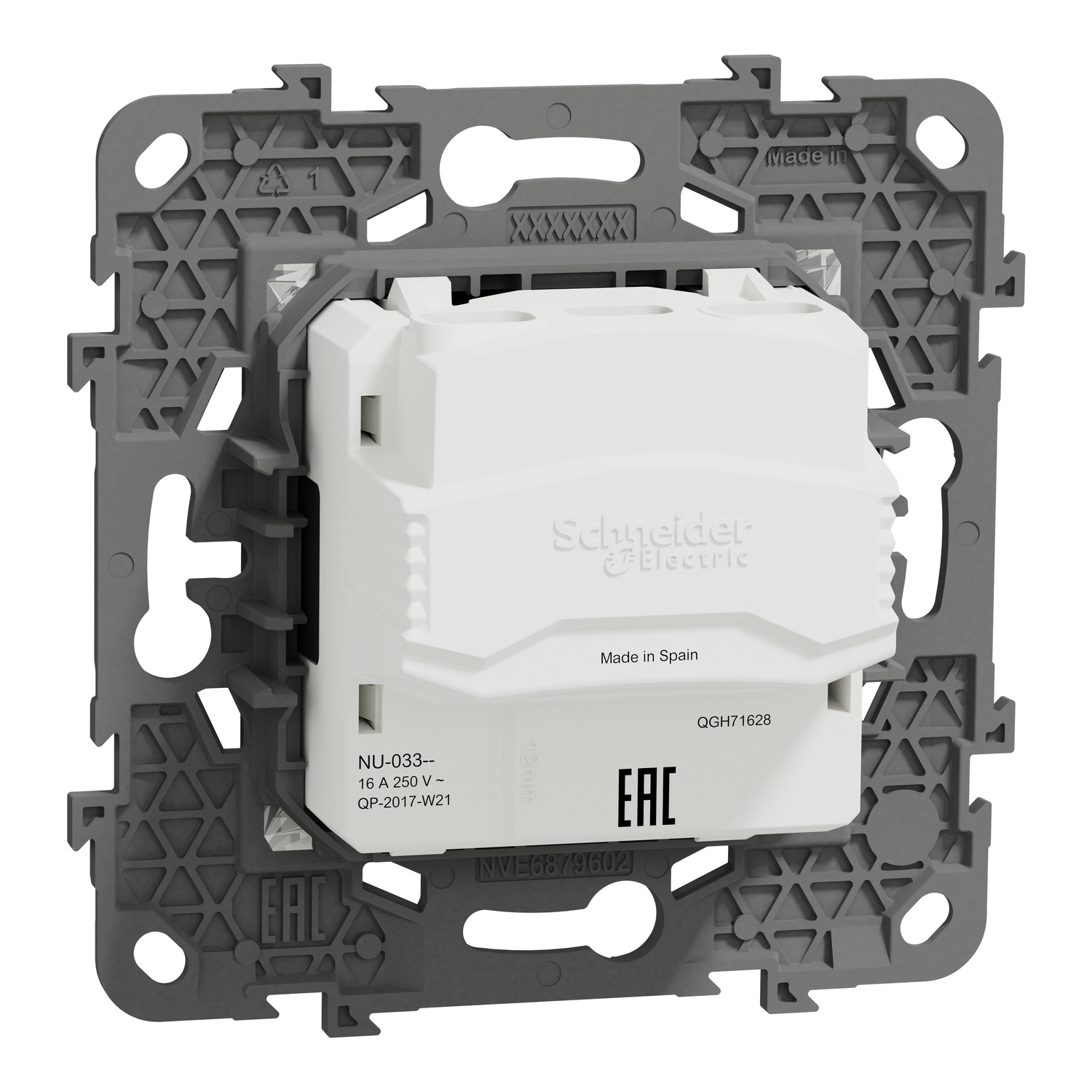 NU503354 - Socket-outlet, New Unica, mechanism with fixing frame, 2P ...