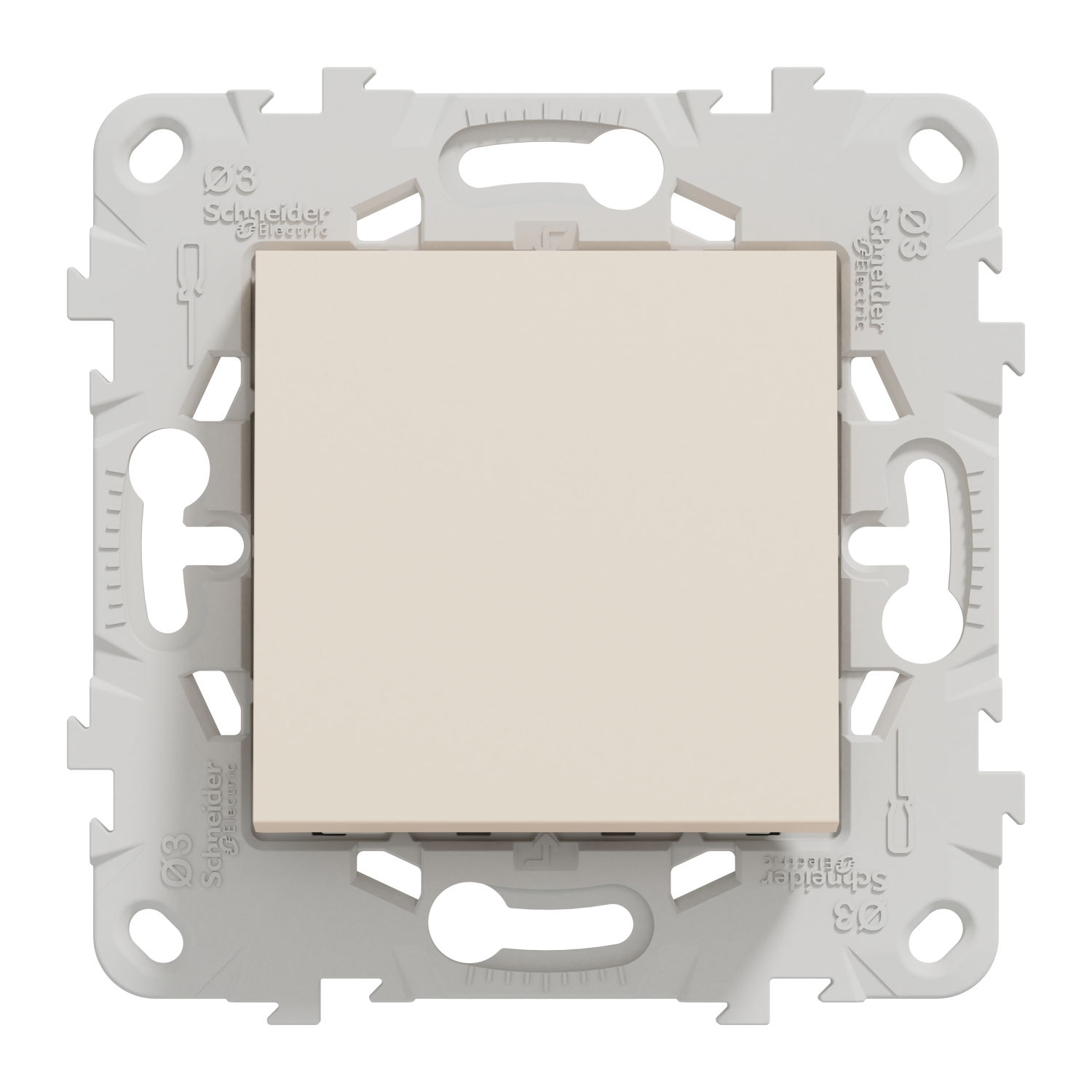 NU520644 - Push-button, New Unica, 10A, 2 modules, screwless terminals ...