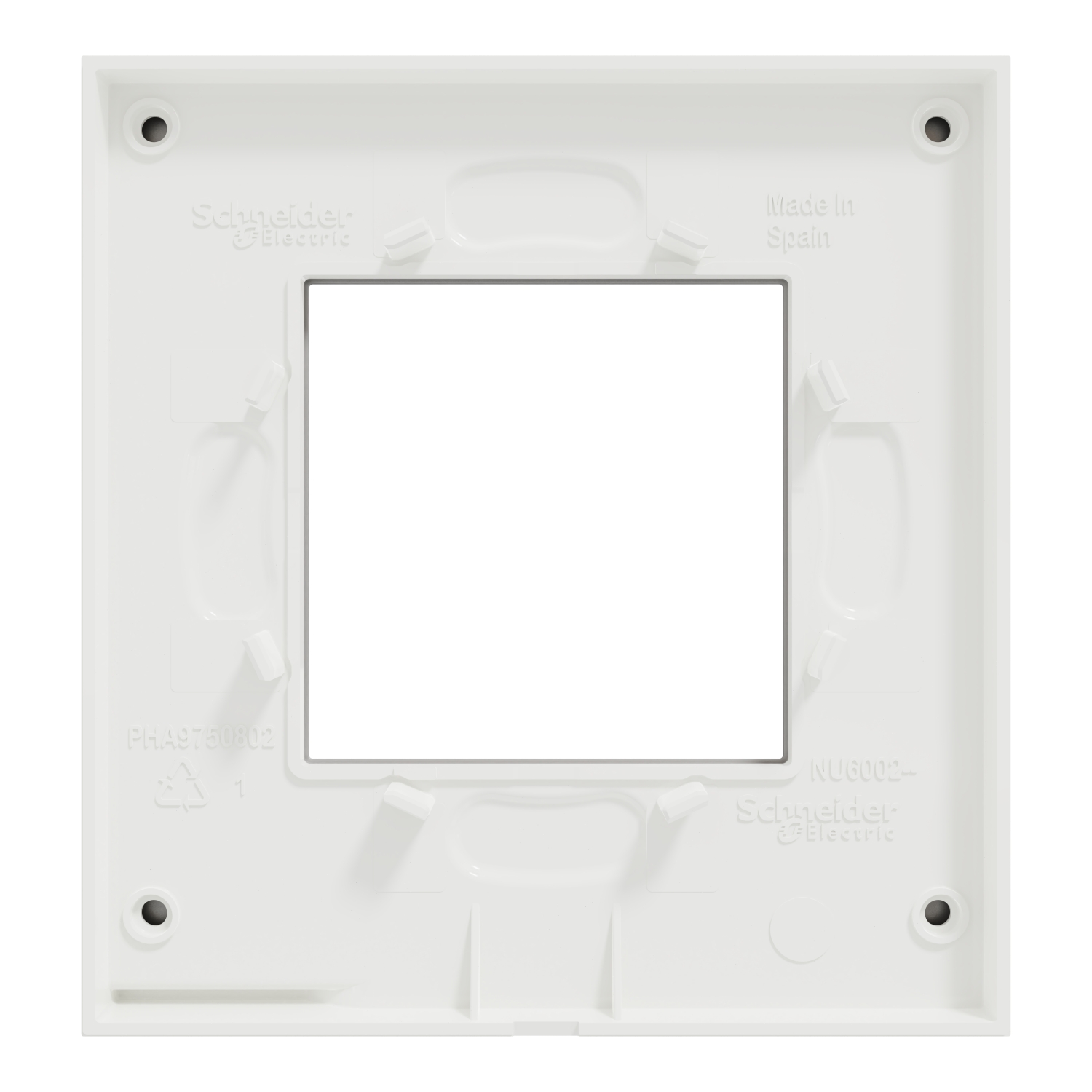NU600280 - Cover frame, Unica Pure, 1 gang, aluminium | Schneider ...