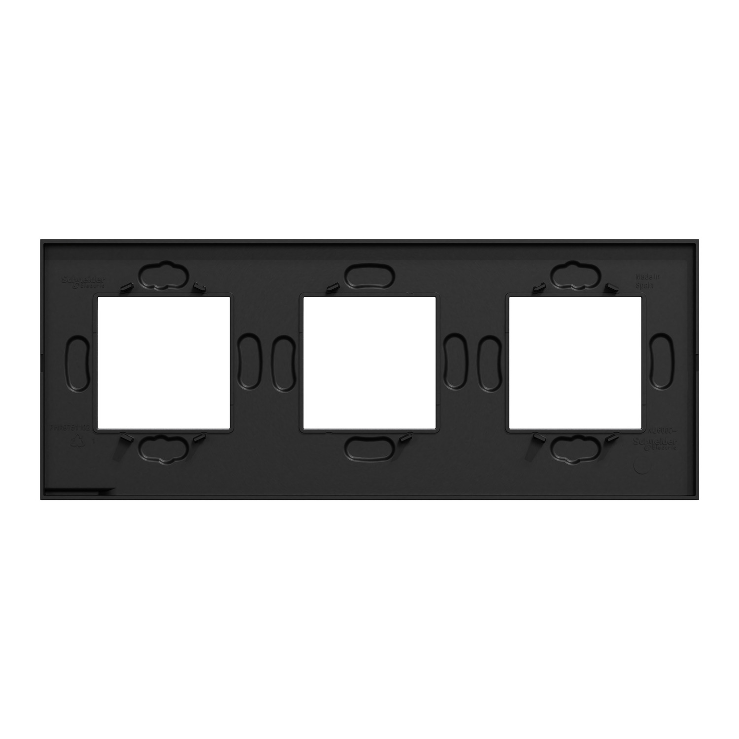 NU600687F - Cover frame, Unica Pure, 3 gangs, slate | Schneider ...