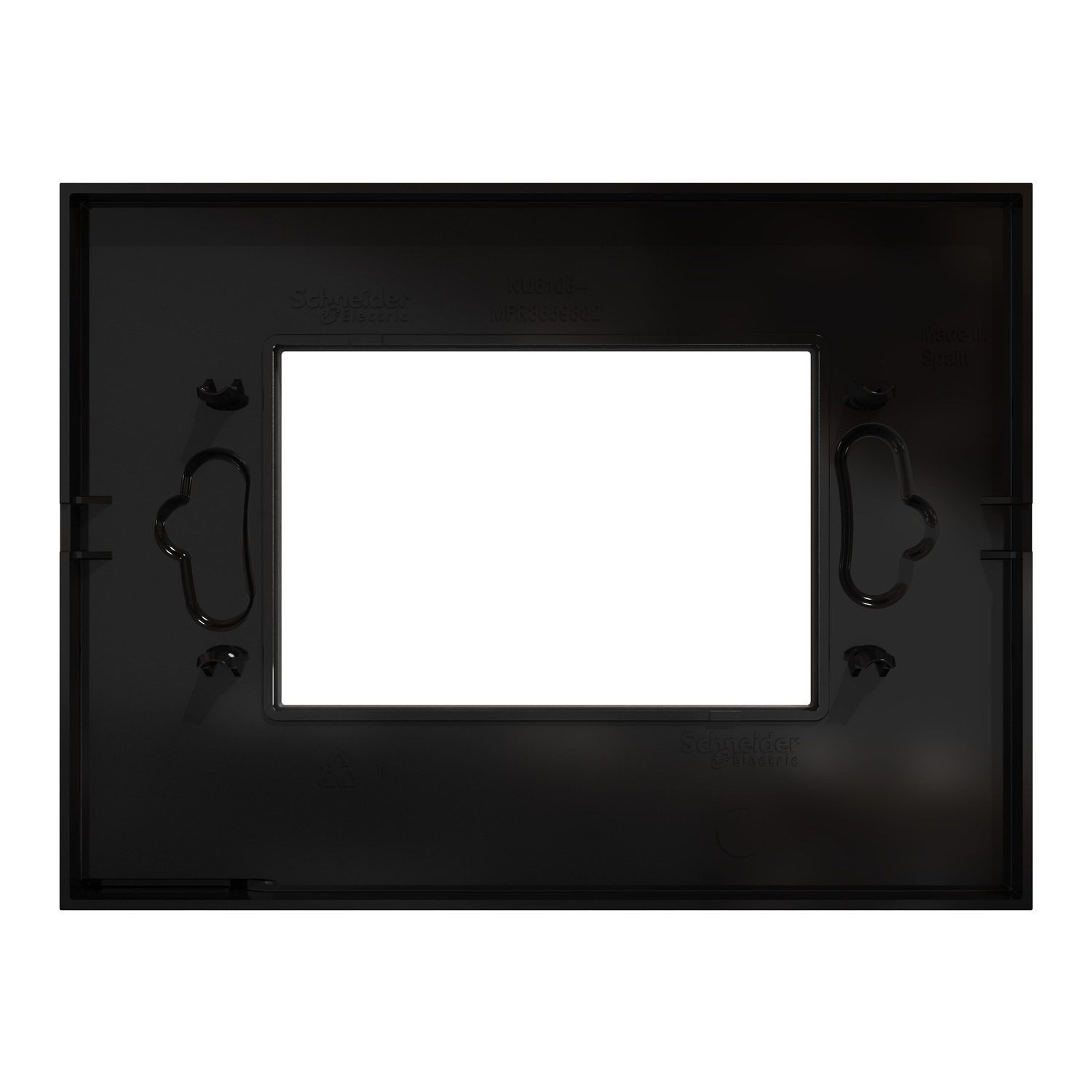 NU610387 - Cover frame, New Unica, 1 gang, 3 modules, slate and black ...