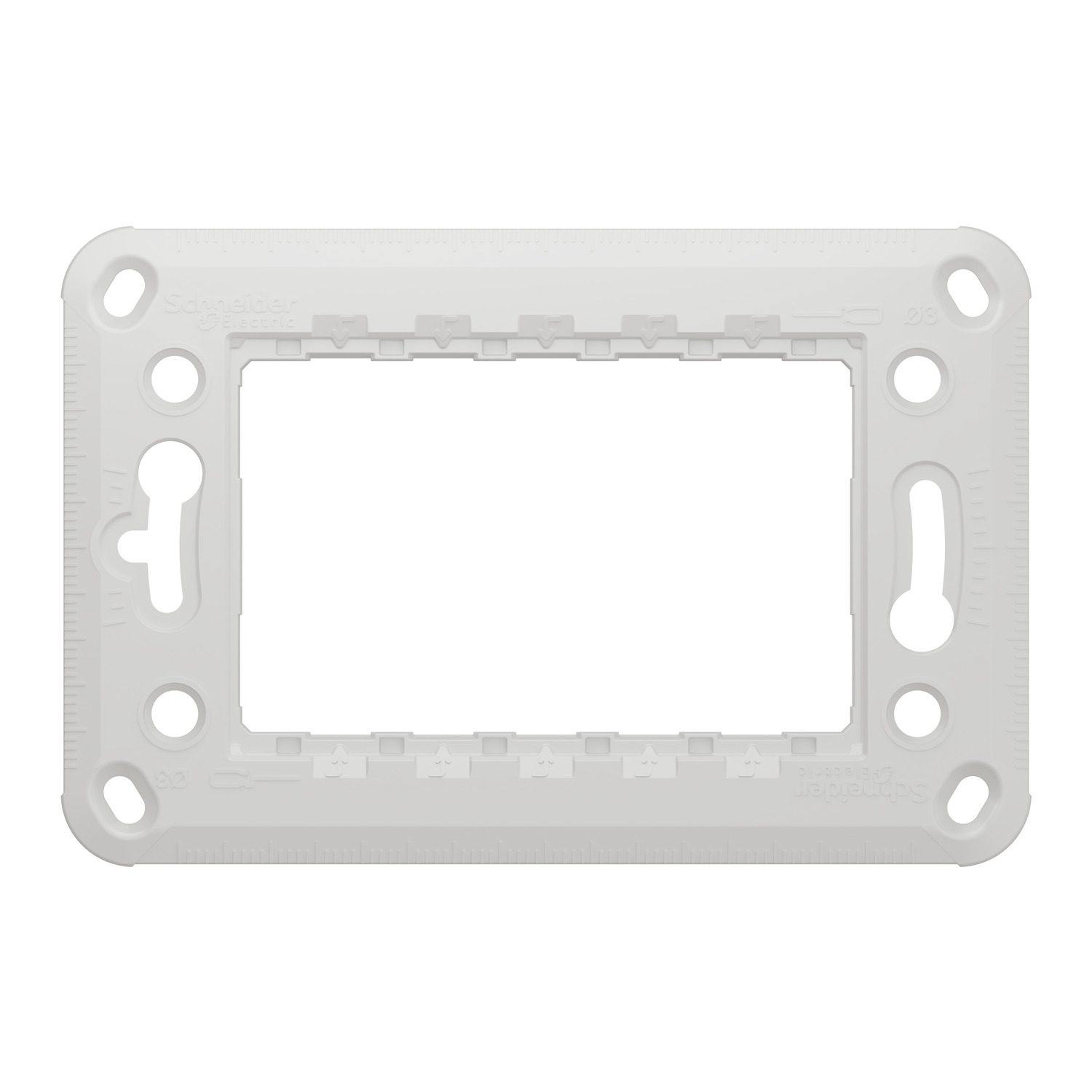 NU7103P - New Unica, fixing frame, plastic, 3 modules 1 gang ...