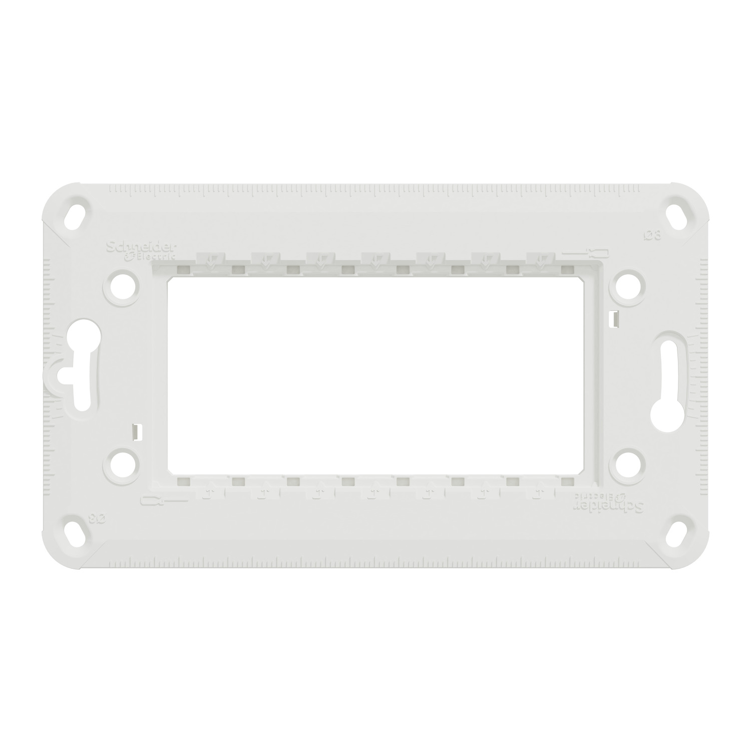 NU7404 - Fixing frame, New Unica, for twin BS box, 4modules | Schneider ...