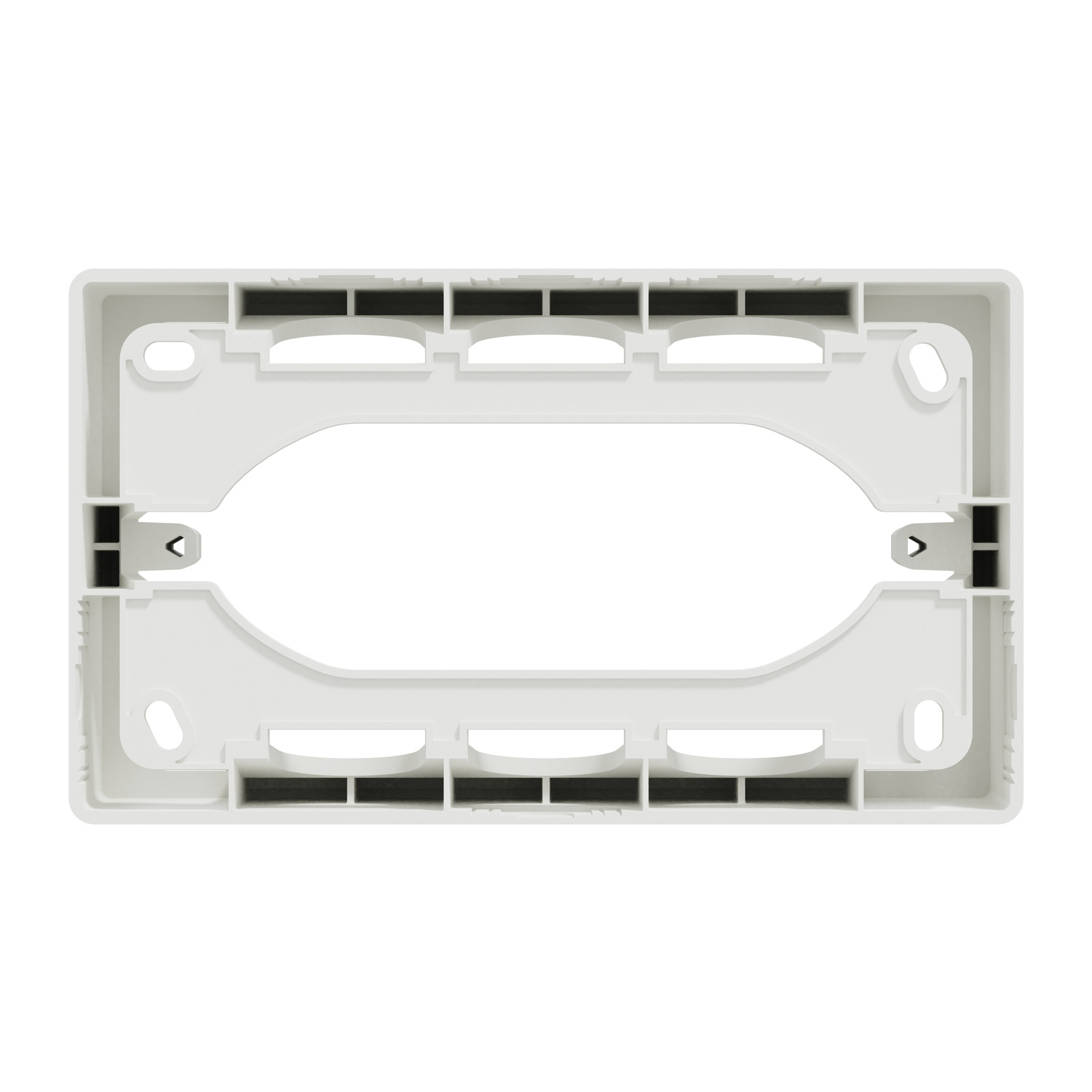 NU810418 - Surface box, New Unica, 4 modules, 4 knock outs holes, white ...