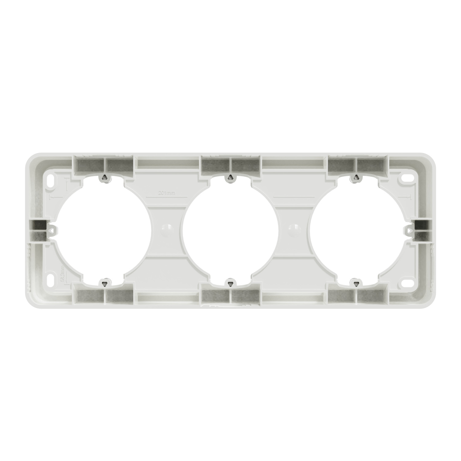 NU840618 - Surface box, New Unica, 3 gangs, 3 x 2 modules, white ...