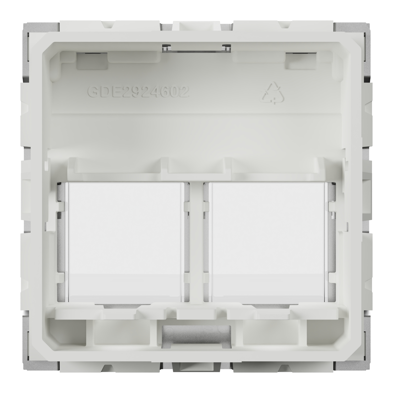 NU942230 - RJ45 Double ctr Plate DPM aluminium - Professionnels ...