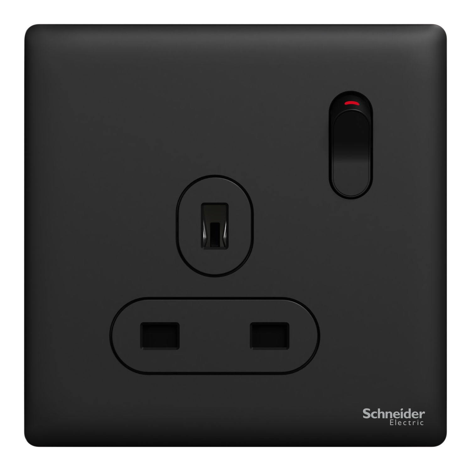 NUX15D_JB - Switched socket, Unica X, 13A, 250V, 1 gang, 2 pole, jet black | Schneider Electric ...