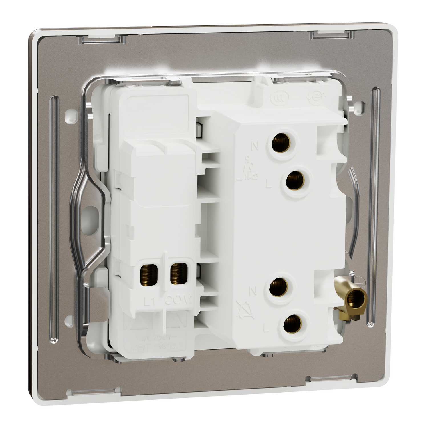 NUX31BPDM_DB - Bell press switch, Unica X, with DND and PCU symbol ...