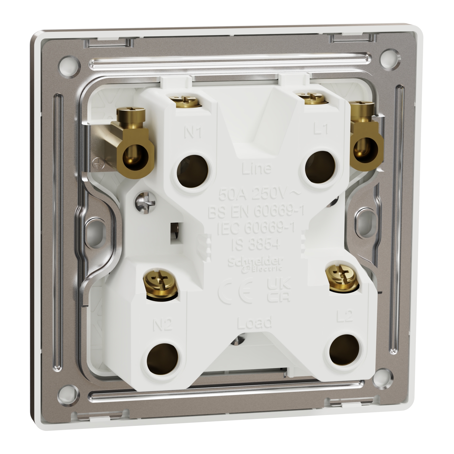 NUX31D50N_DB - Switch, Unica X, 50A, 250V, 1 gang, 2 pole, with LED ...