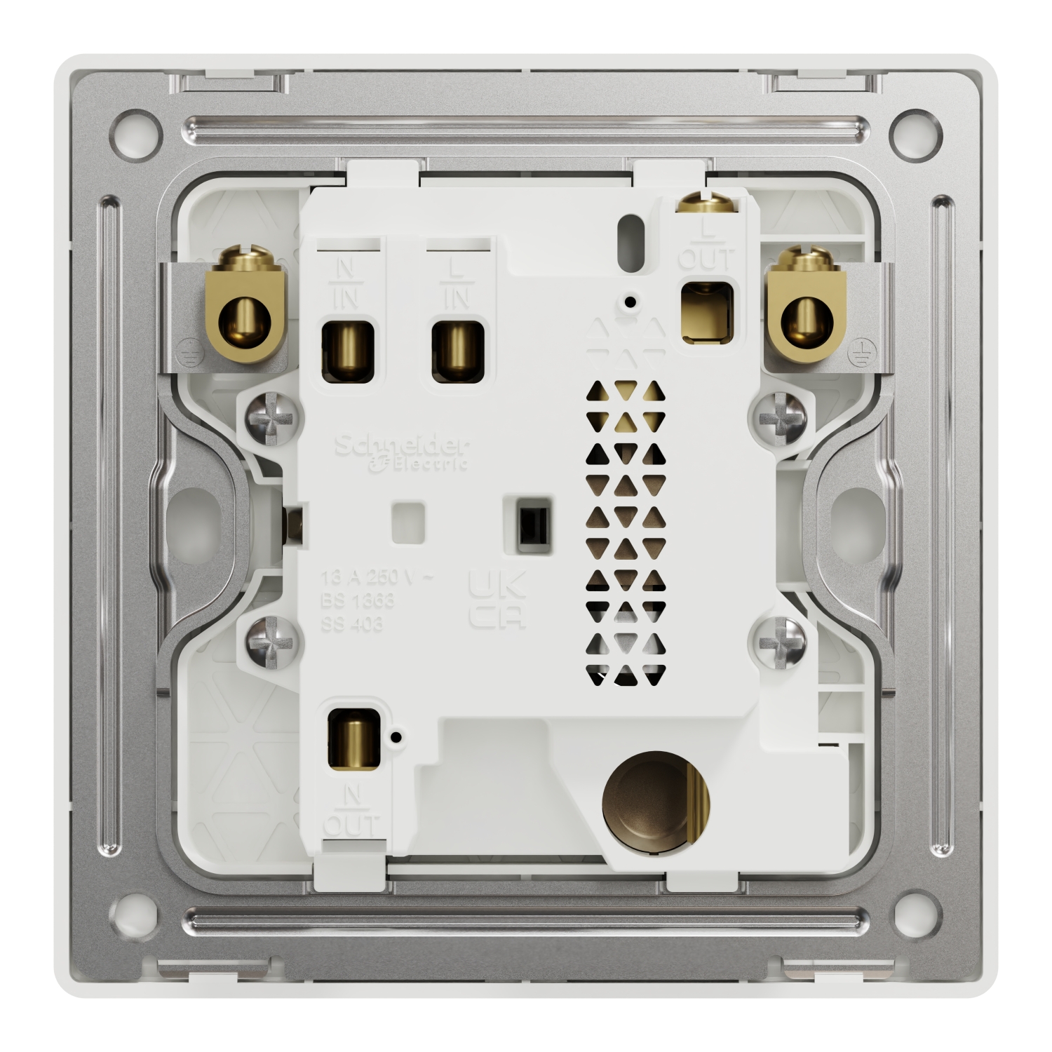 NUX31DFSGN_AB - Fuse connection unit, Unica X, 13A, 250V, 1 gang, 2 ...