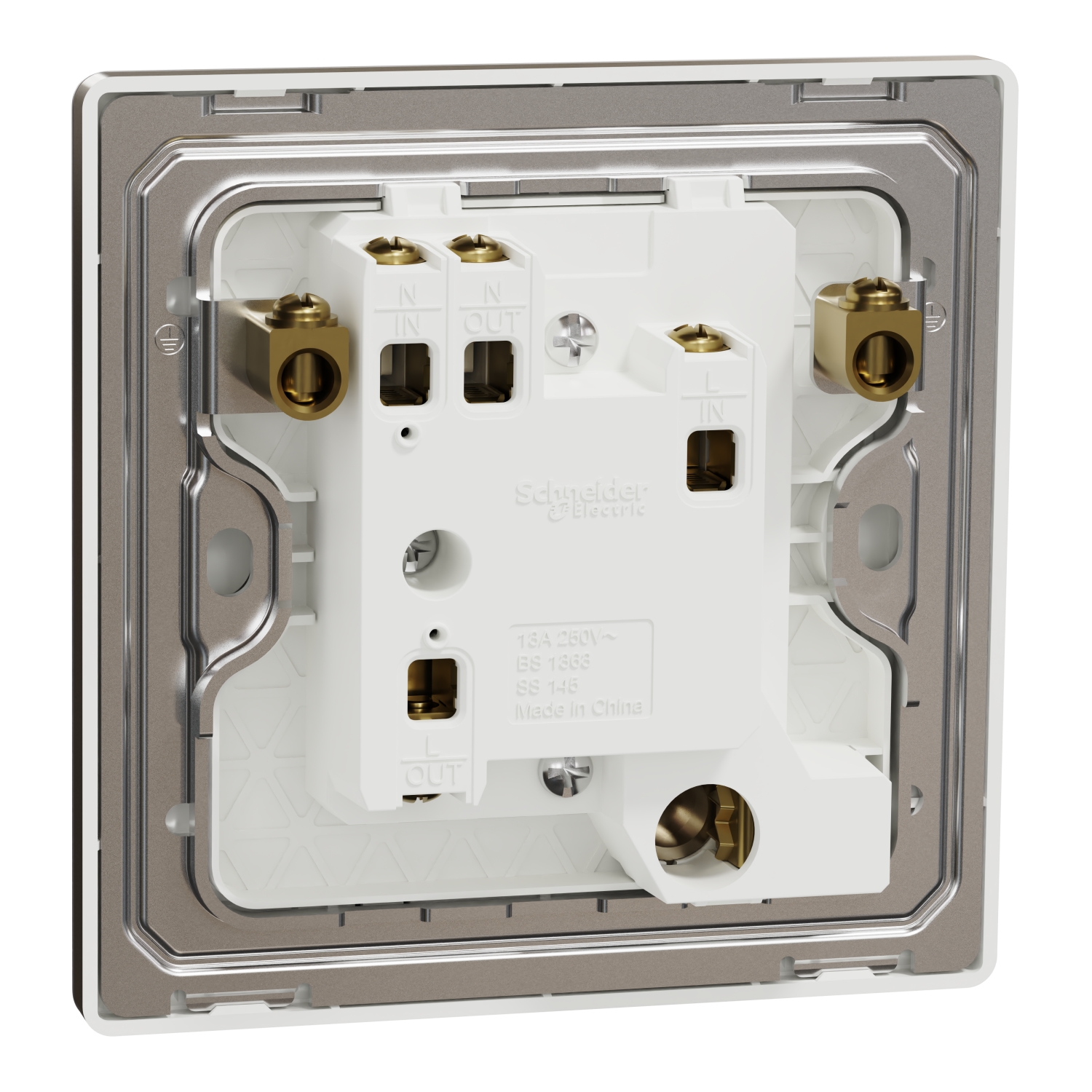 NUX31FSGN_AB - Fuse connection unit, Unica X, 13A, 250V, 1 gang, with ...