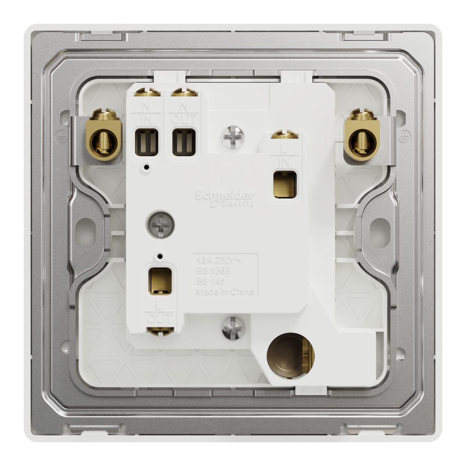 NUX31FSG_AB - Fuse connection unit, Unica X, 13A, 250V, 1 gang, with ...