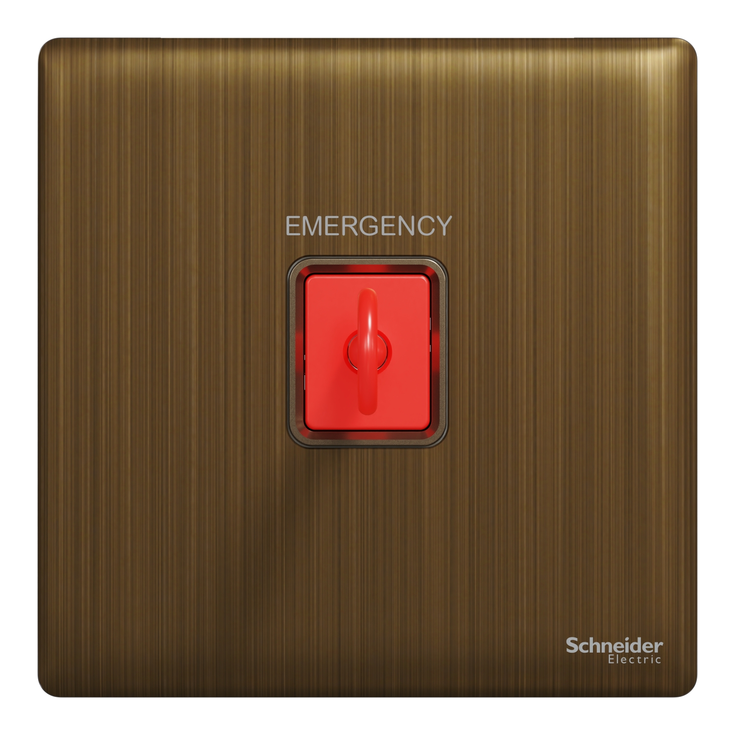 NUX31KPB_AB - Panic button switch, Unica X, with Key Reset, antique brass | Schneider Electric UAE