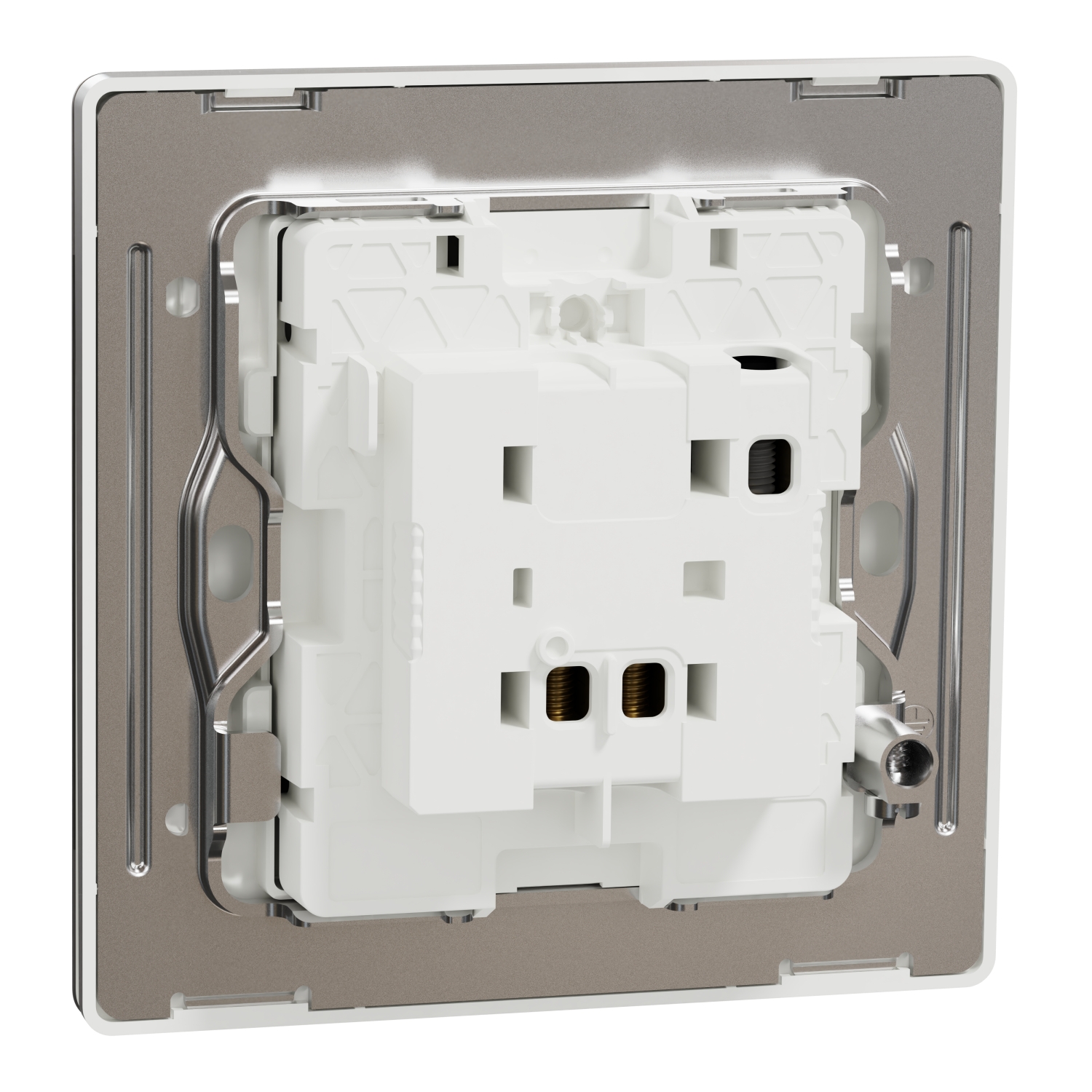 NUX31_BP_SS - Bell press switch, Unica X, 10A, 250V, 1 gang, stainless ...