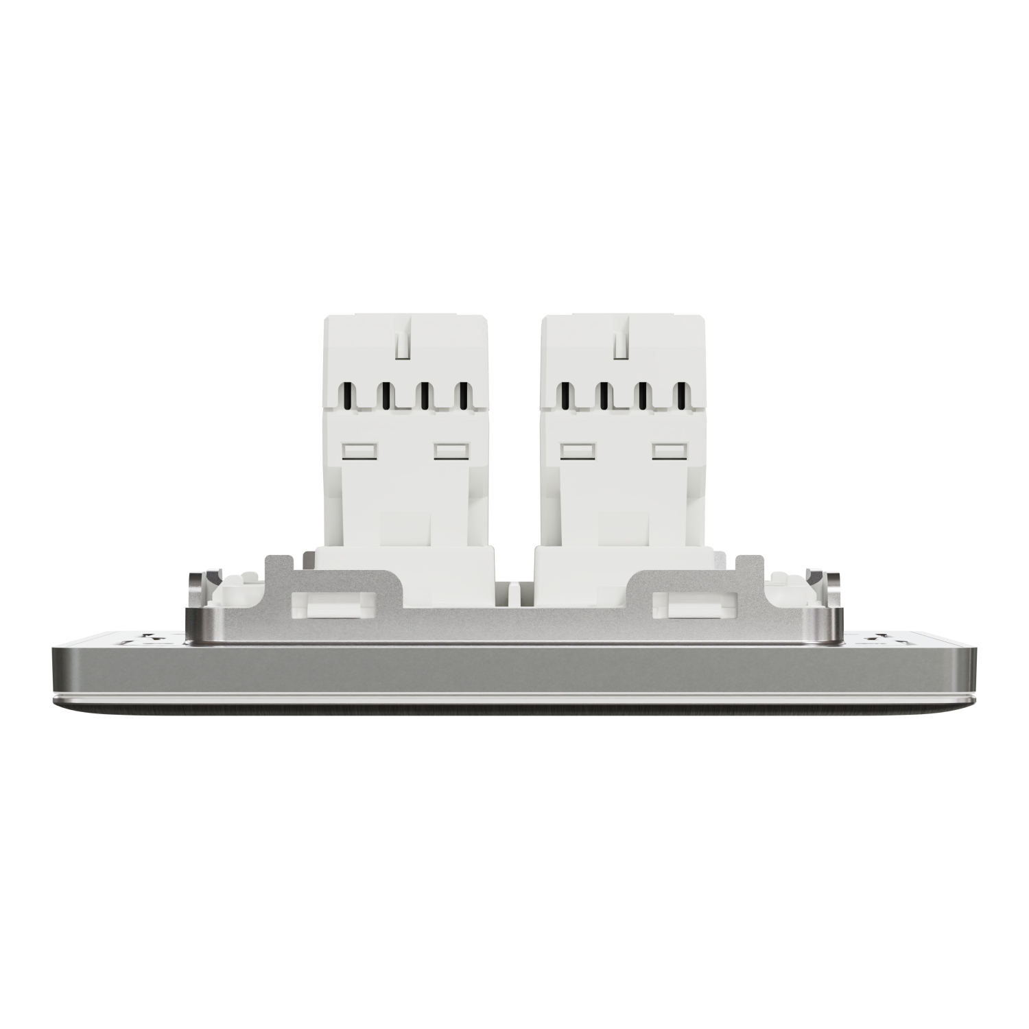NUX32RJ6_SS - Data socket, Unica X, 2 gangs, RJ45, Cat6, shuttered ...