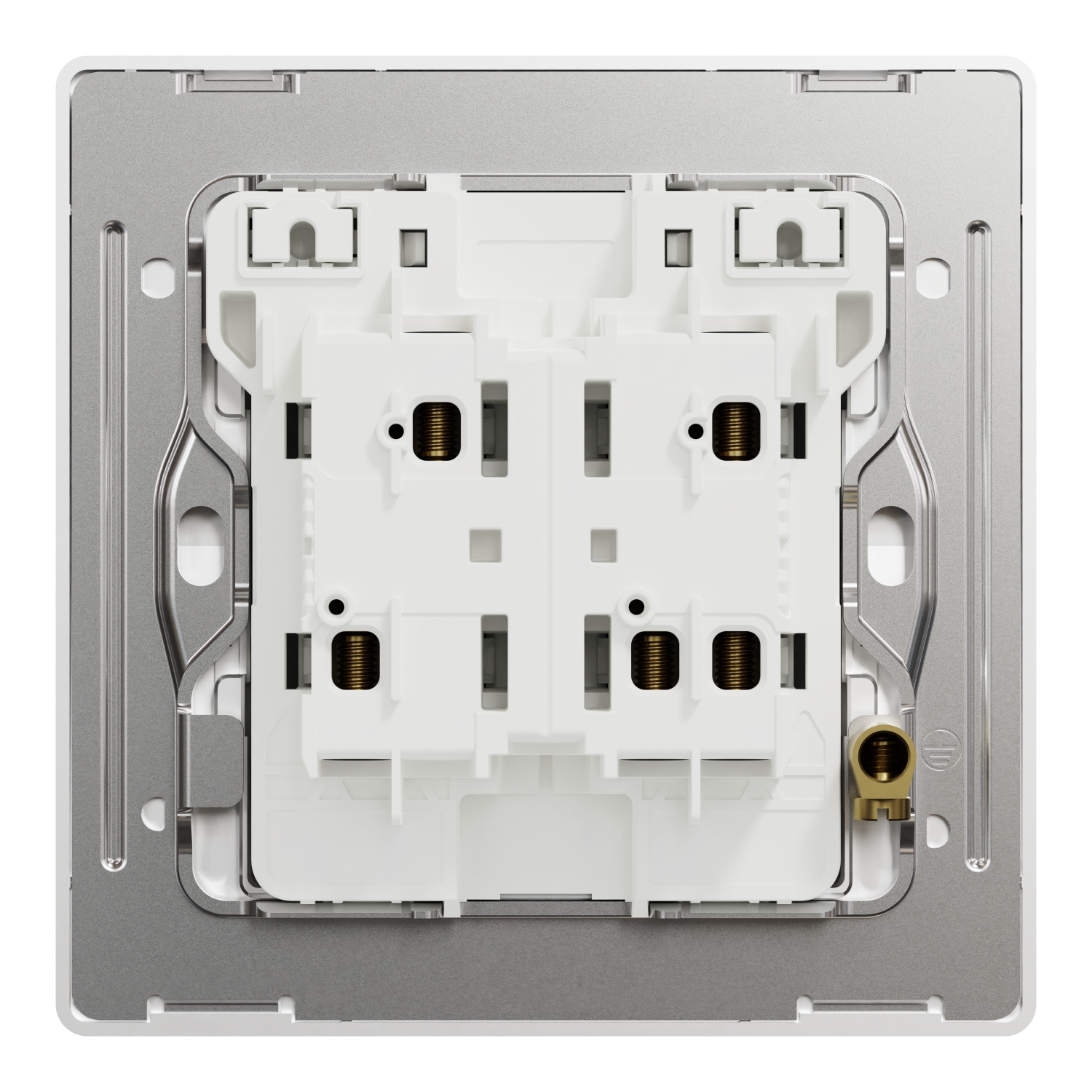 NUX32_1N_DB - Switch, Unica X, 1 way, 16AX, 250V, 2 gangs, with LED ...