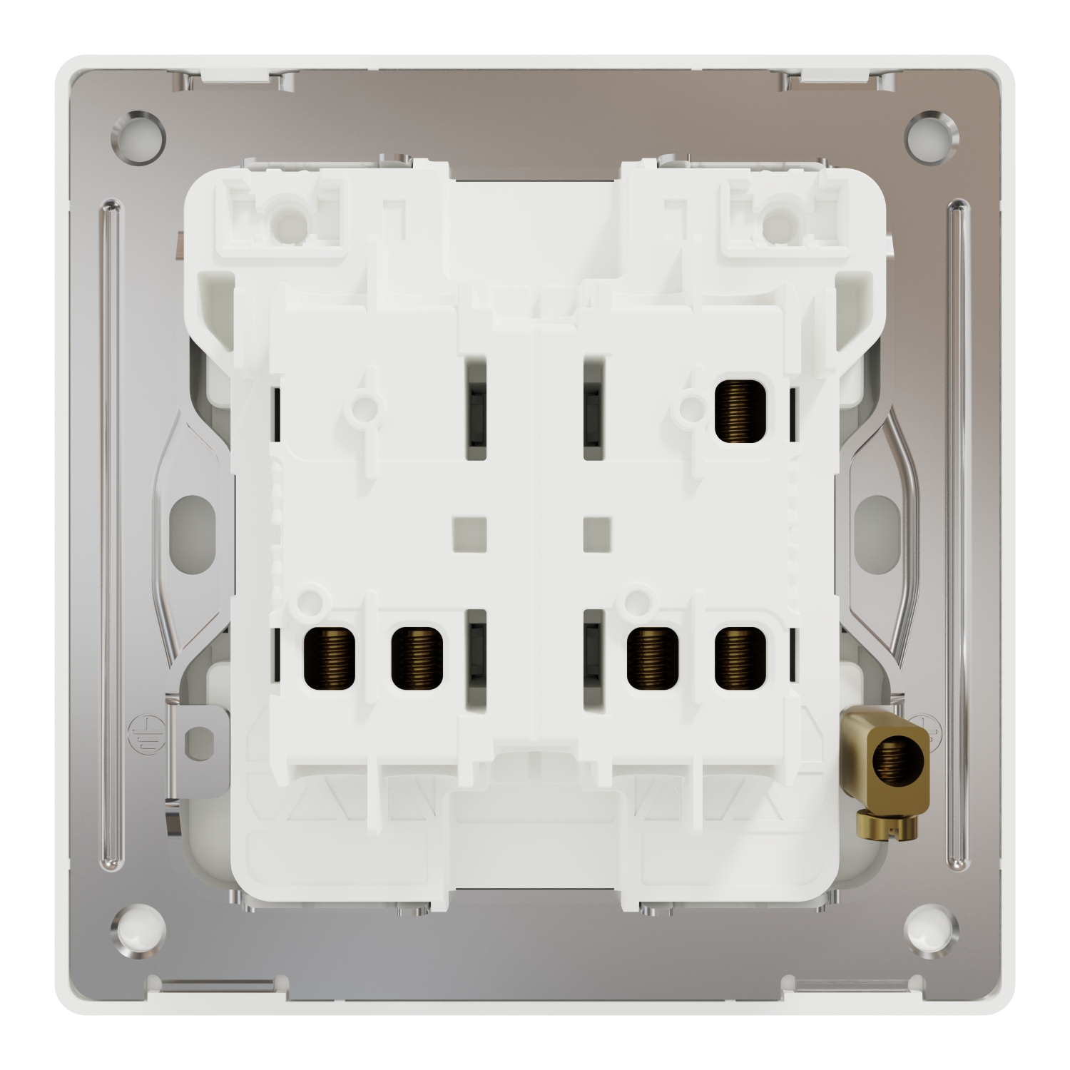 NUX32_1_PW - Switch, Unica X, 1 way, 16AX, 250V, 2 gangs, painted white ...