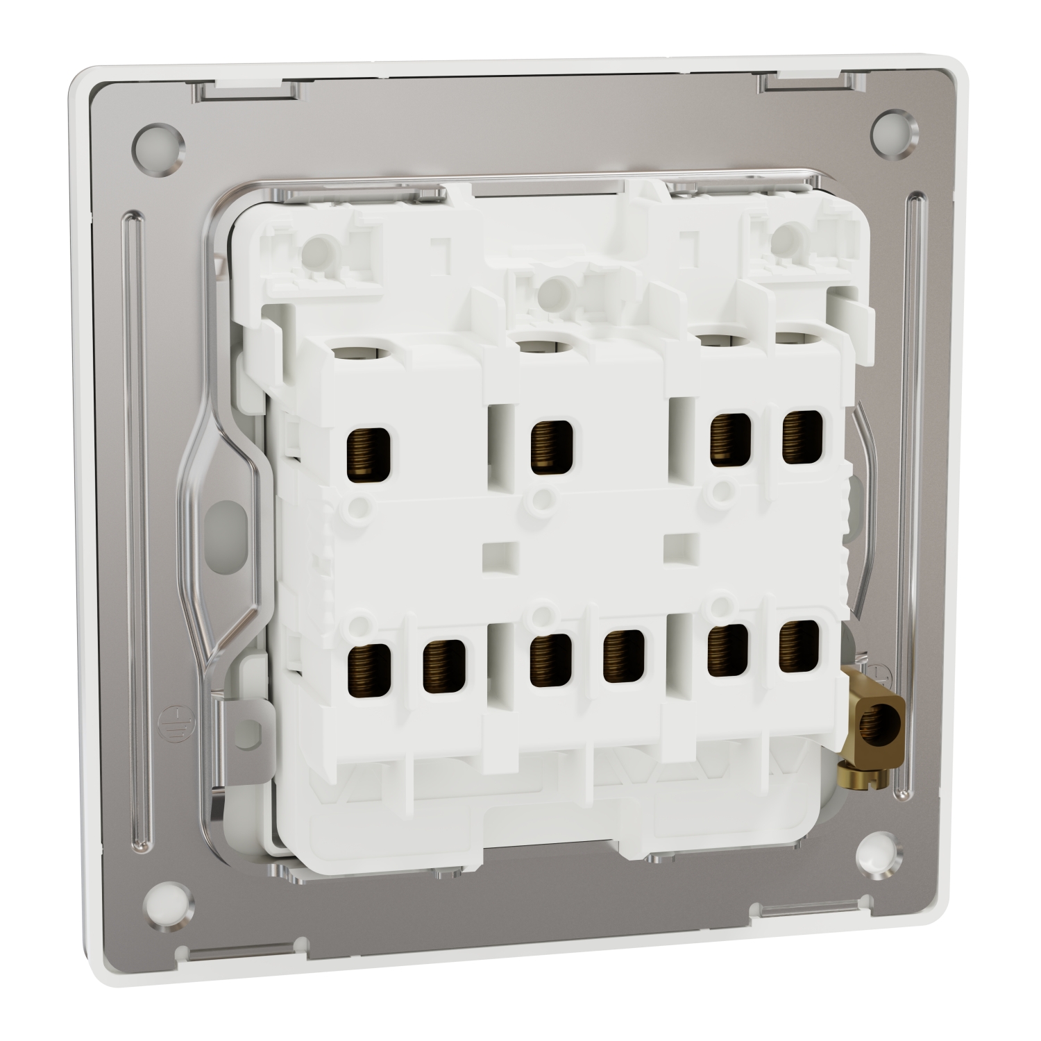 NUX33_2_PW - Switch, Unica X, 2 way, 16AX, 250V, 3 gangs, painted white ...