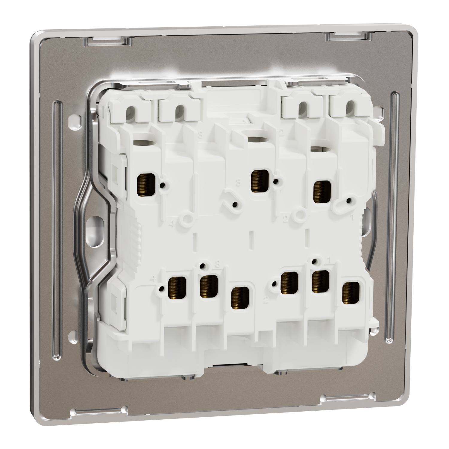NUX34_1N_SS - Switch, Unica X, 1 way, 16AX, 250V, 4 gangs, with LED ...