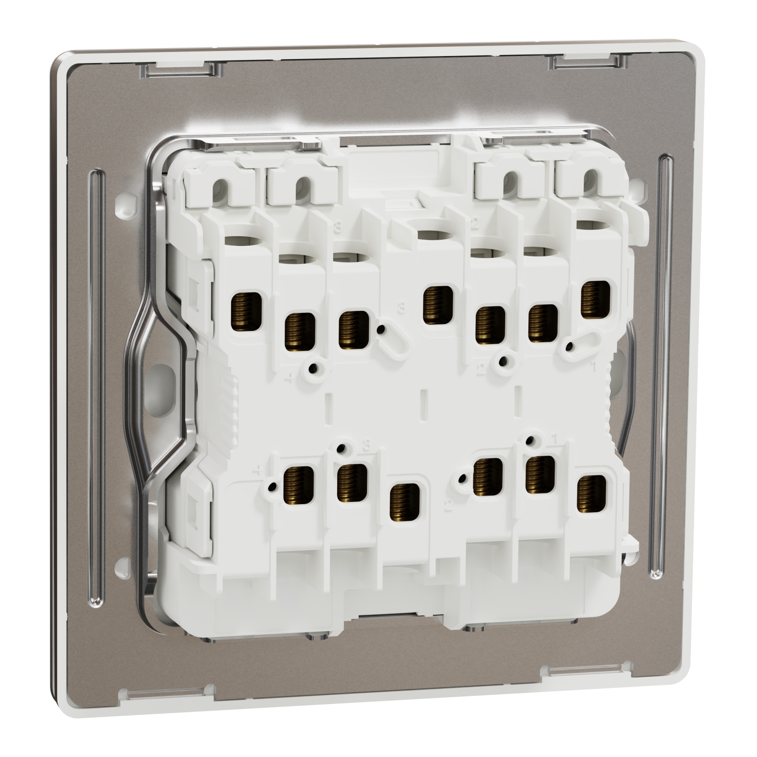 NUX34_2N_DB - Switch, Unica X, 2 way, 16AX, 250V, 4 gangs, with LED ...