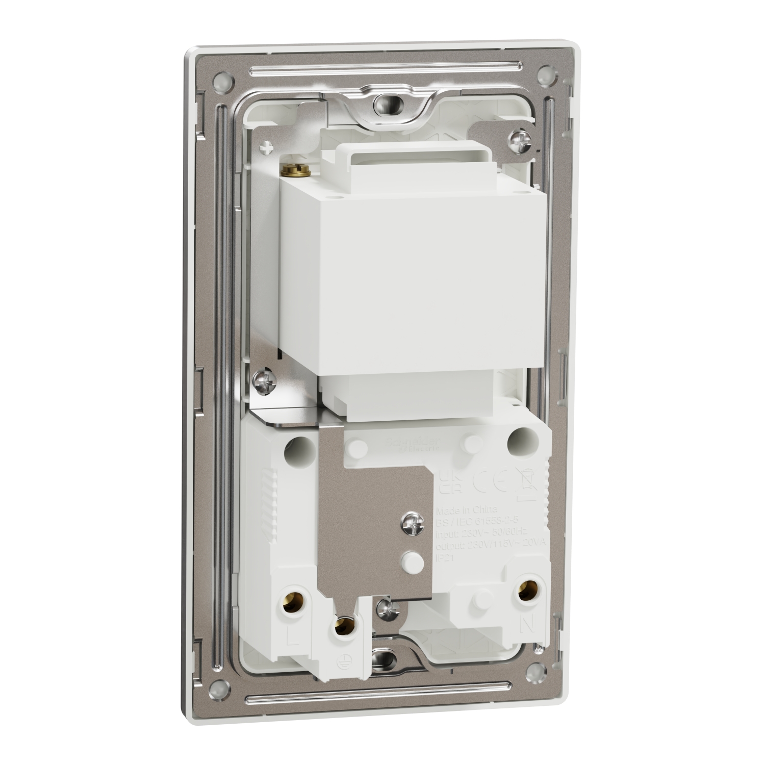 NUXT727V_SS - Shaver socket, Unica X, 115/230V, vertical, stainless ...