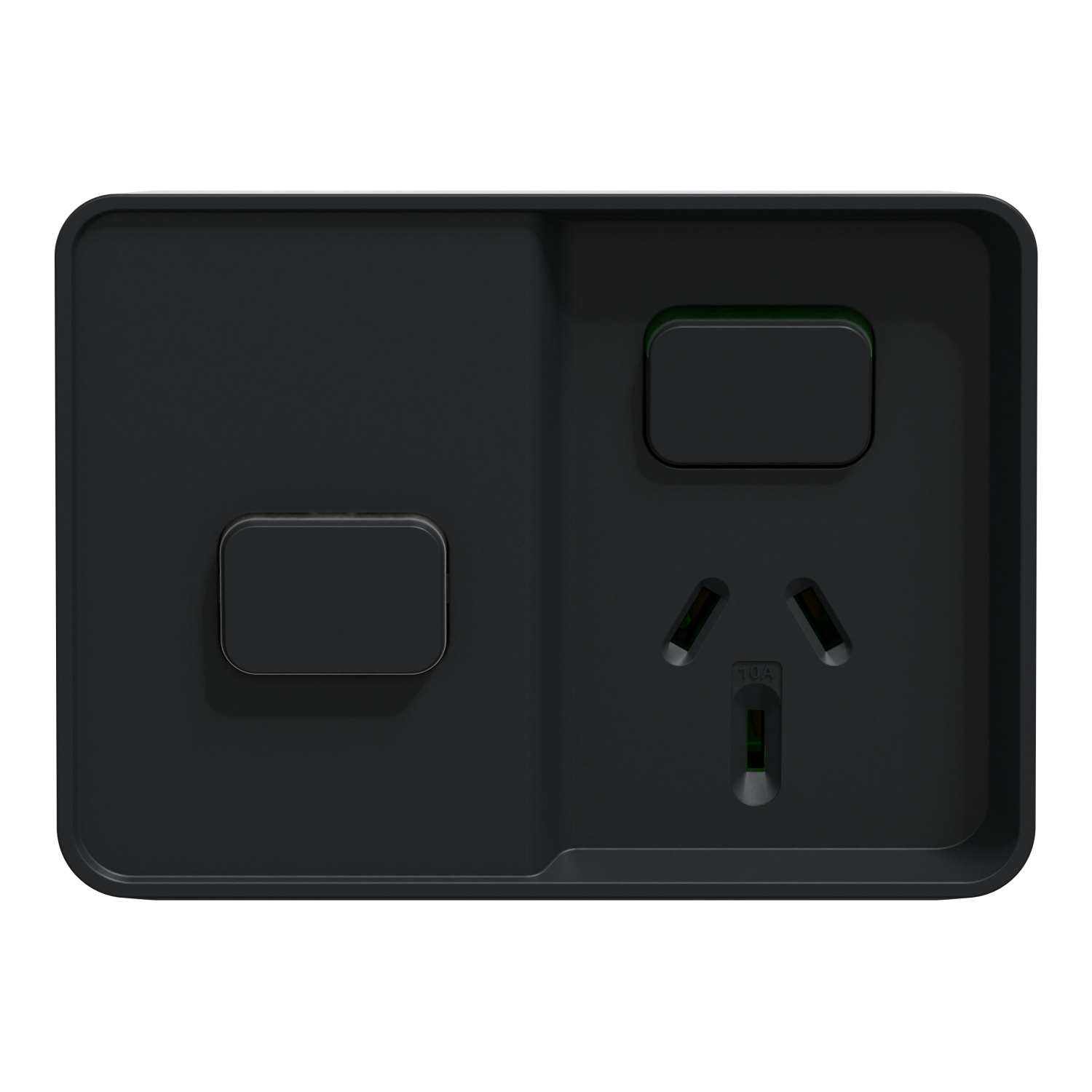 O3015T-BK - Single Switched Socket Outlet with timer, Clipsal Iconic ...